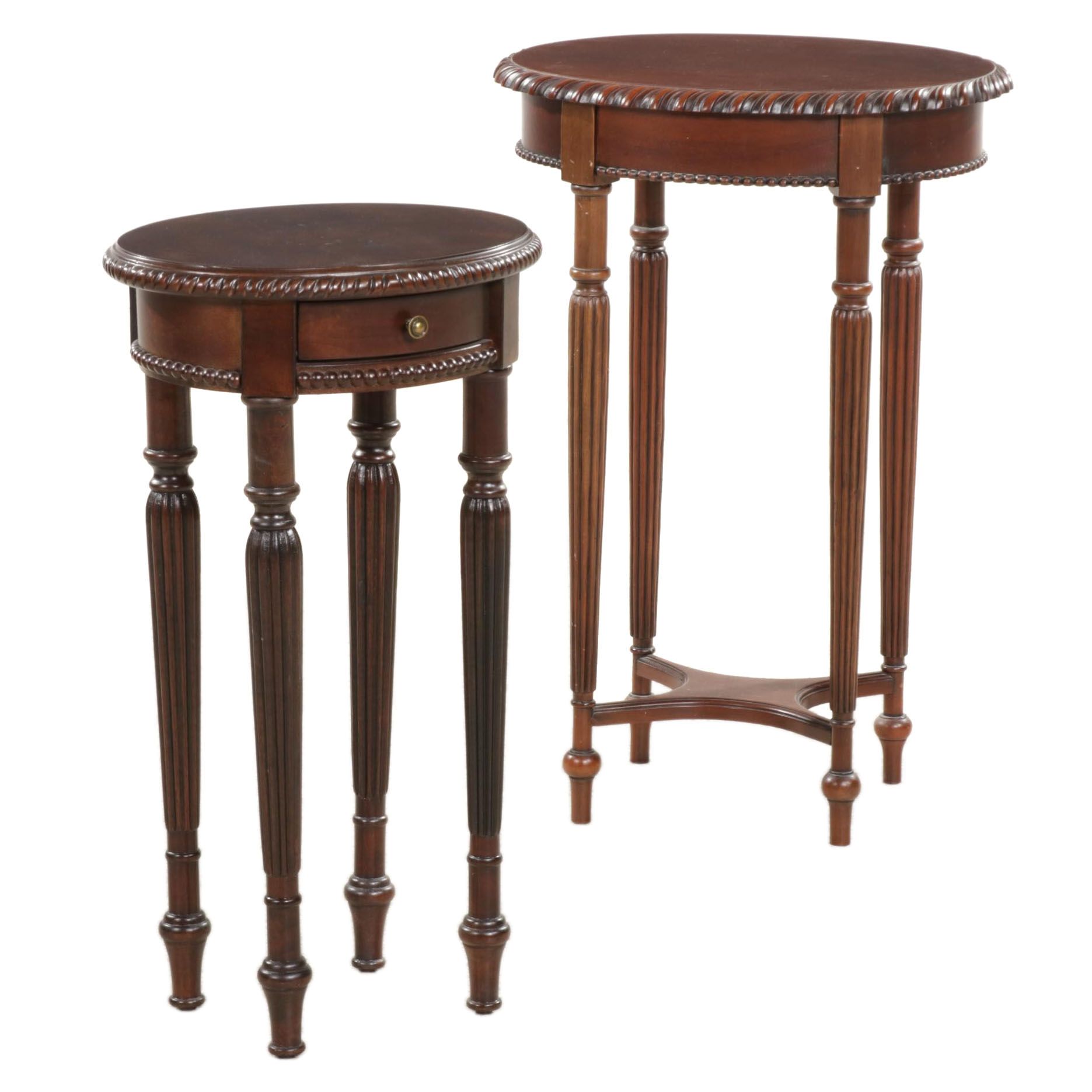 Italian Renaissance Style Walnut-Stained Side Tables | EBTH