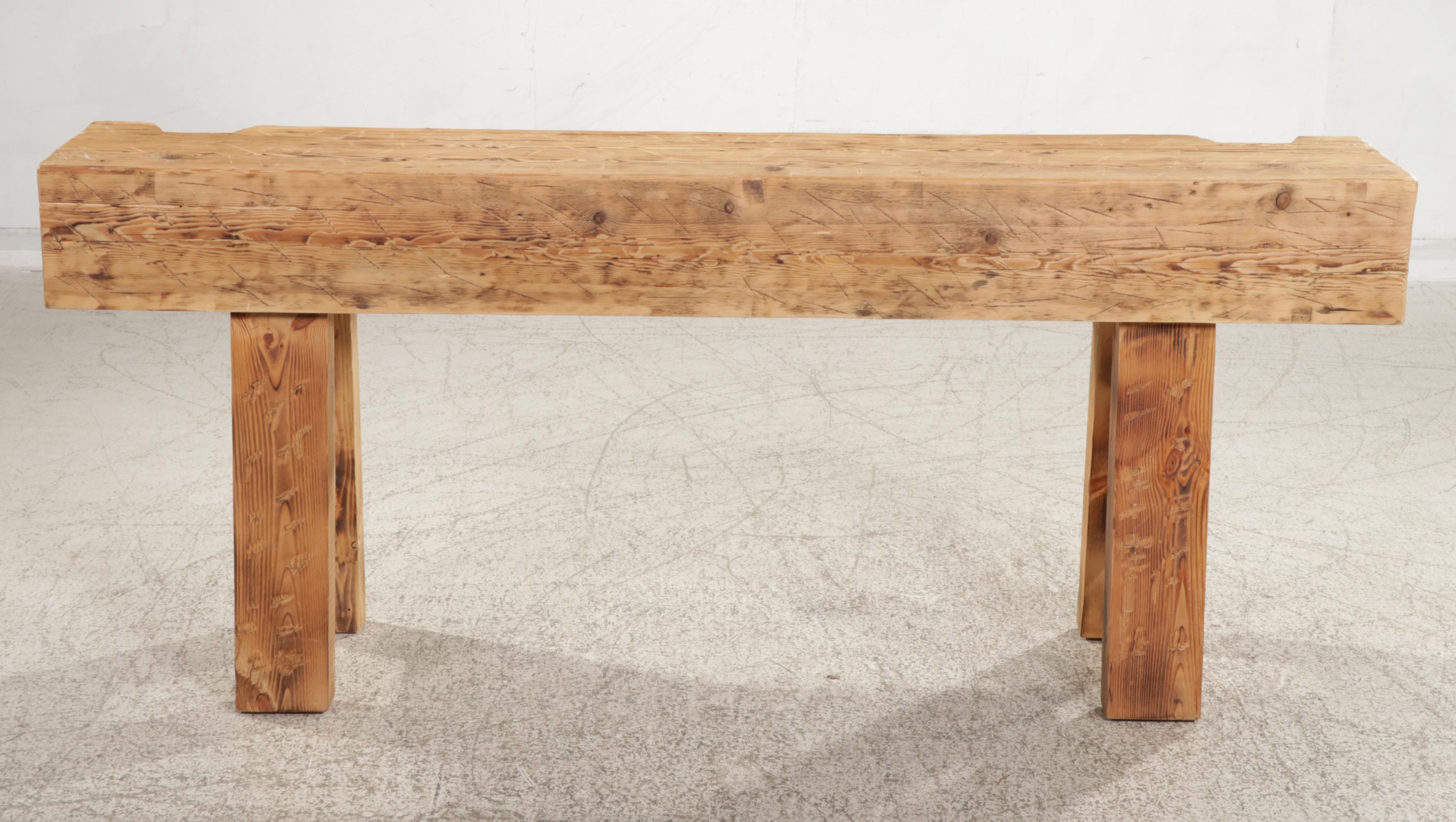 Rough-Hewn Pine Beam Console Table | Everything But The House