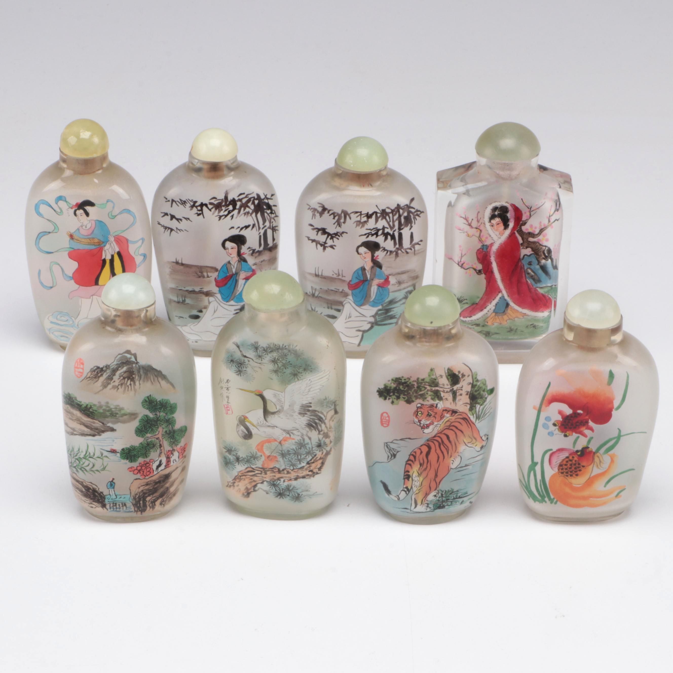 Chinese Reverse Painted Glass Snuff Bottles | EBTH