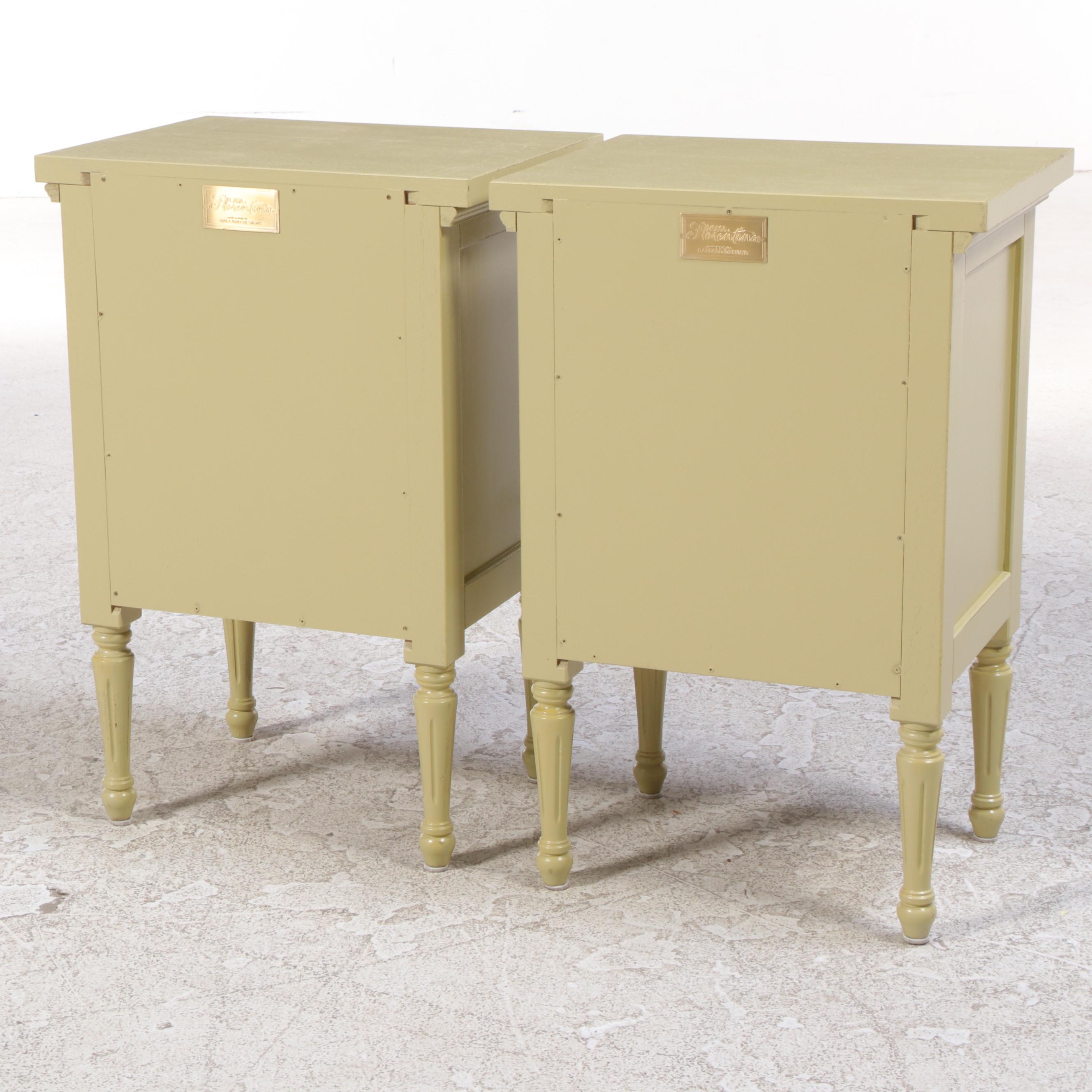 Pair of Ballard Designs "Casa Florentina" Painted Three-Drawer Side ...