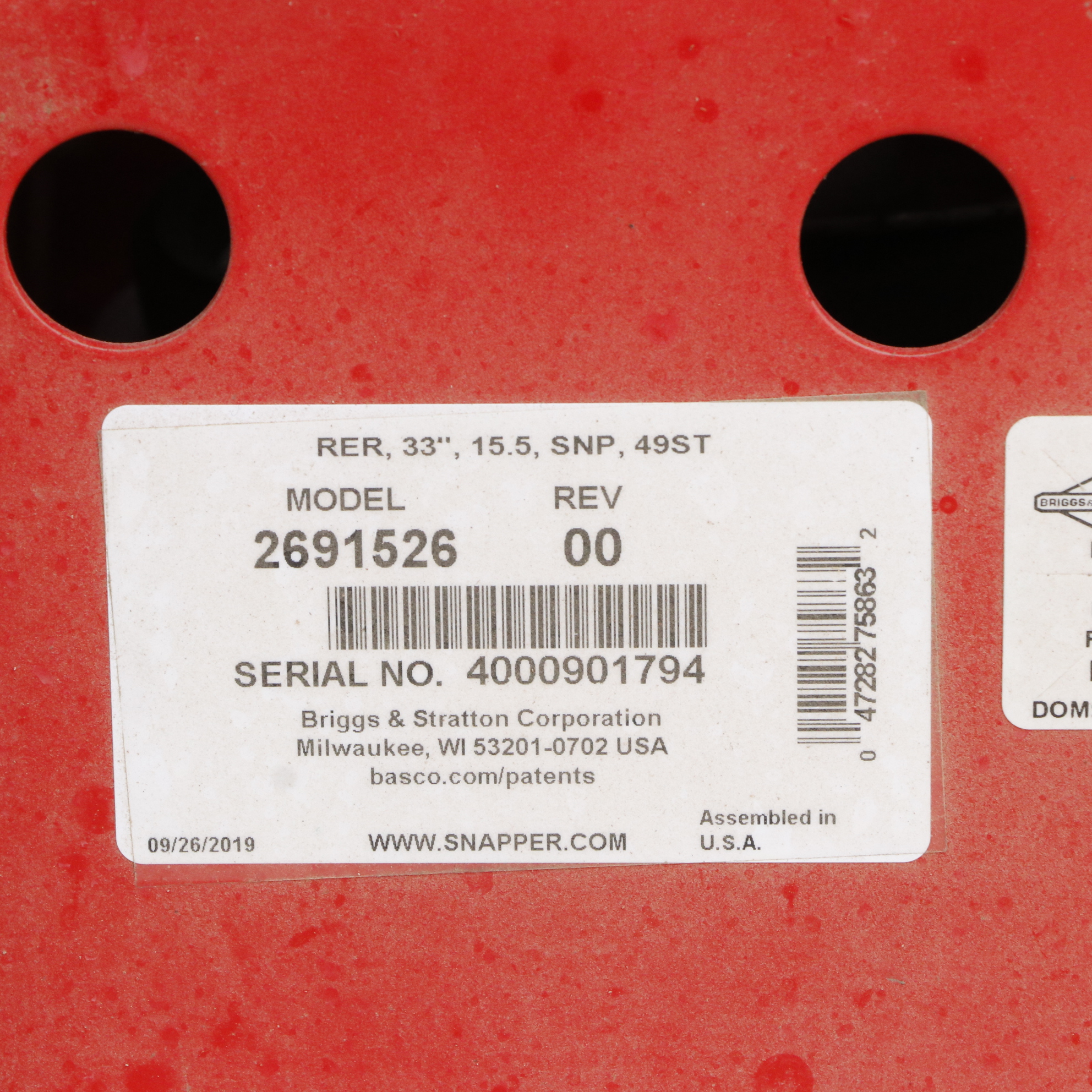 Snapper Intek Riding Mower | Everything But The House