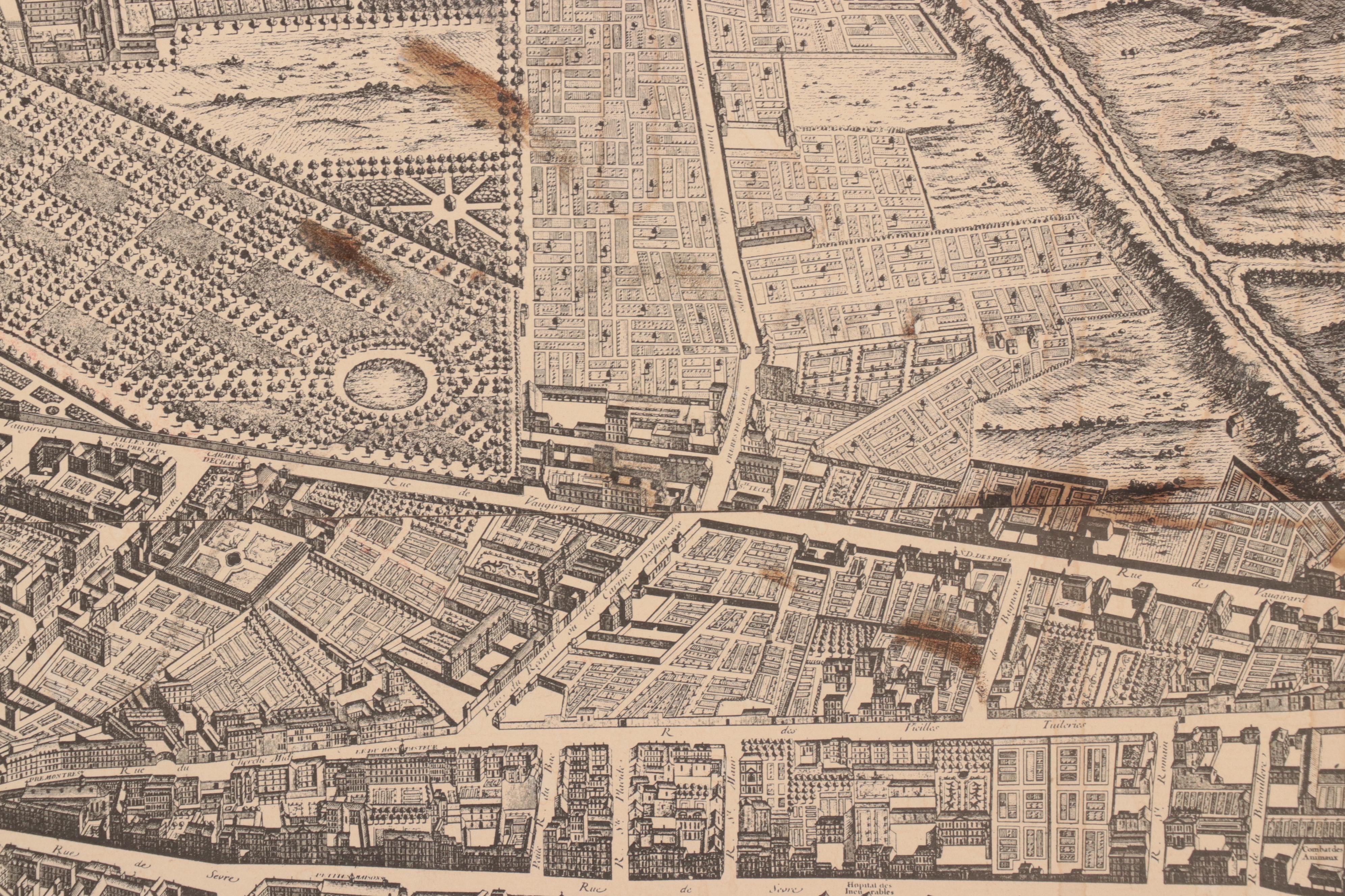 Historic Urban Plans Lithograph Map "Plan de Paris" | EBTH