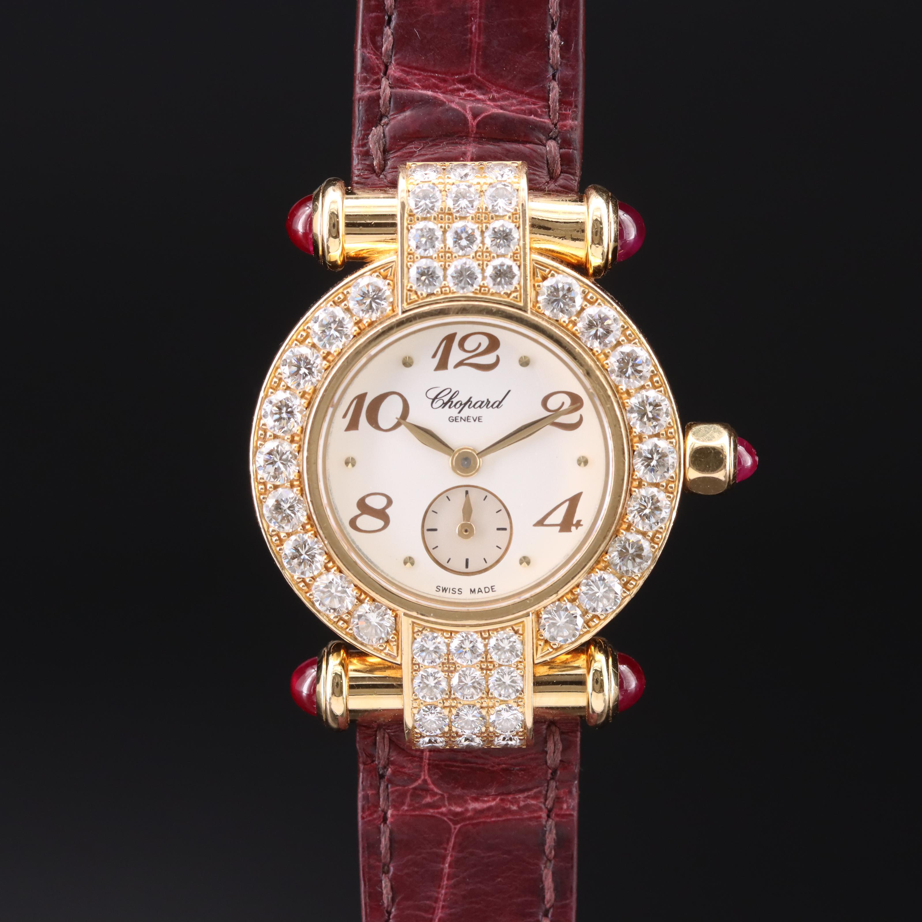 18K Chopard Imperiale Diamond and Ruby Wristwatch | EBTH