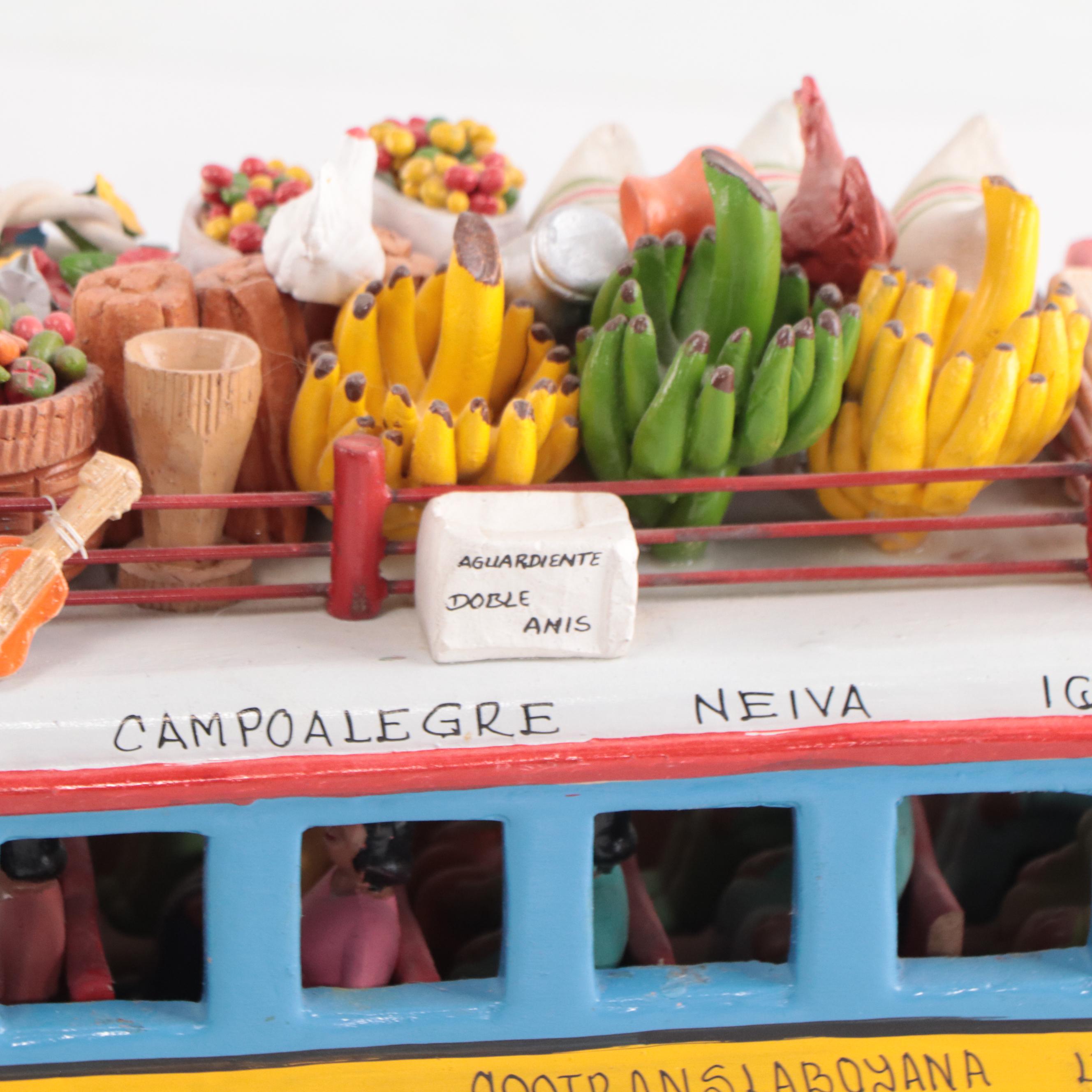 Colombian and Dominican Ceramic Bus Sculptures | EBTH