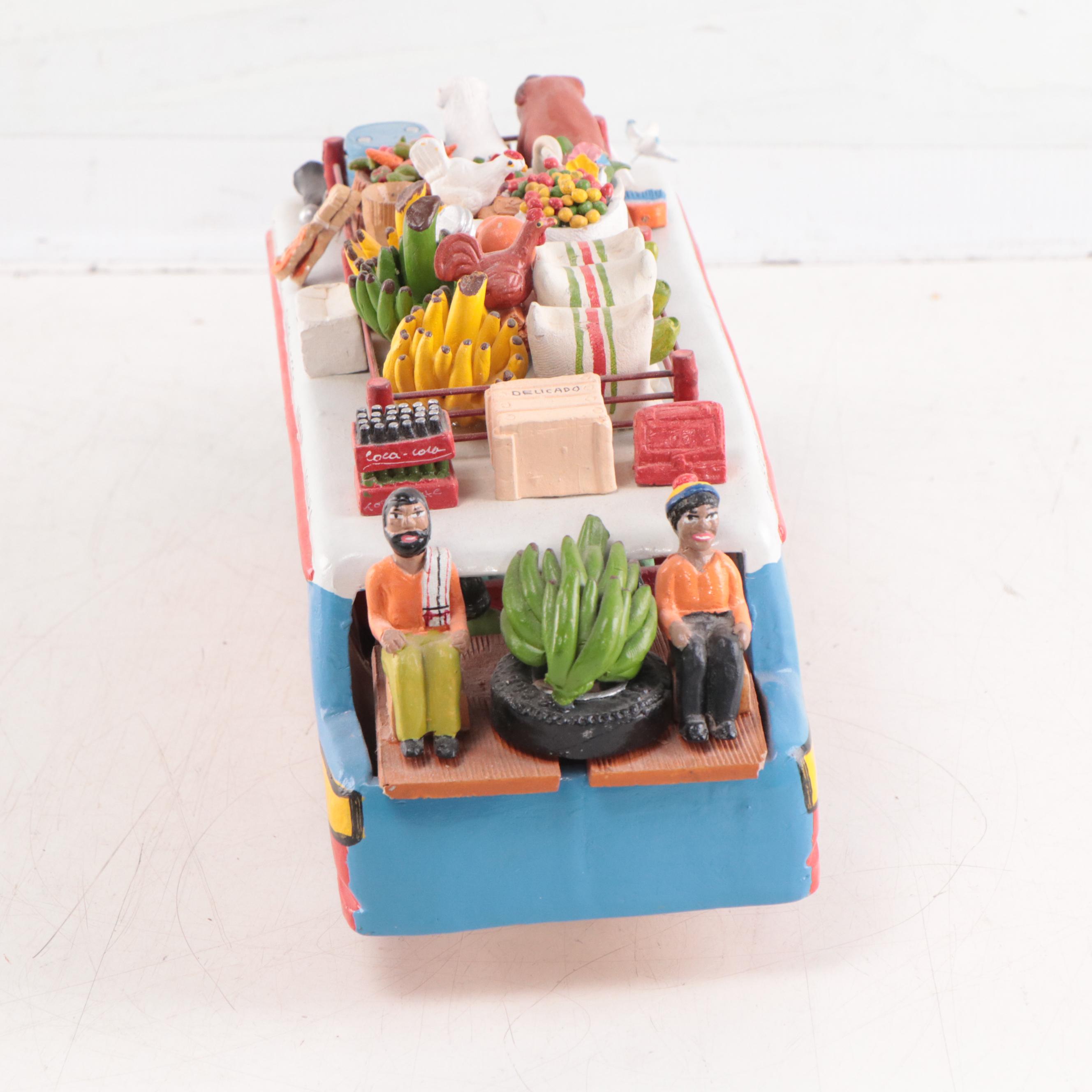 Colombian and Dominican Ceramic Bus Sculptures | EBTH