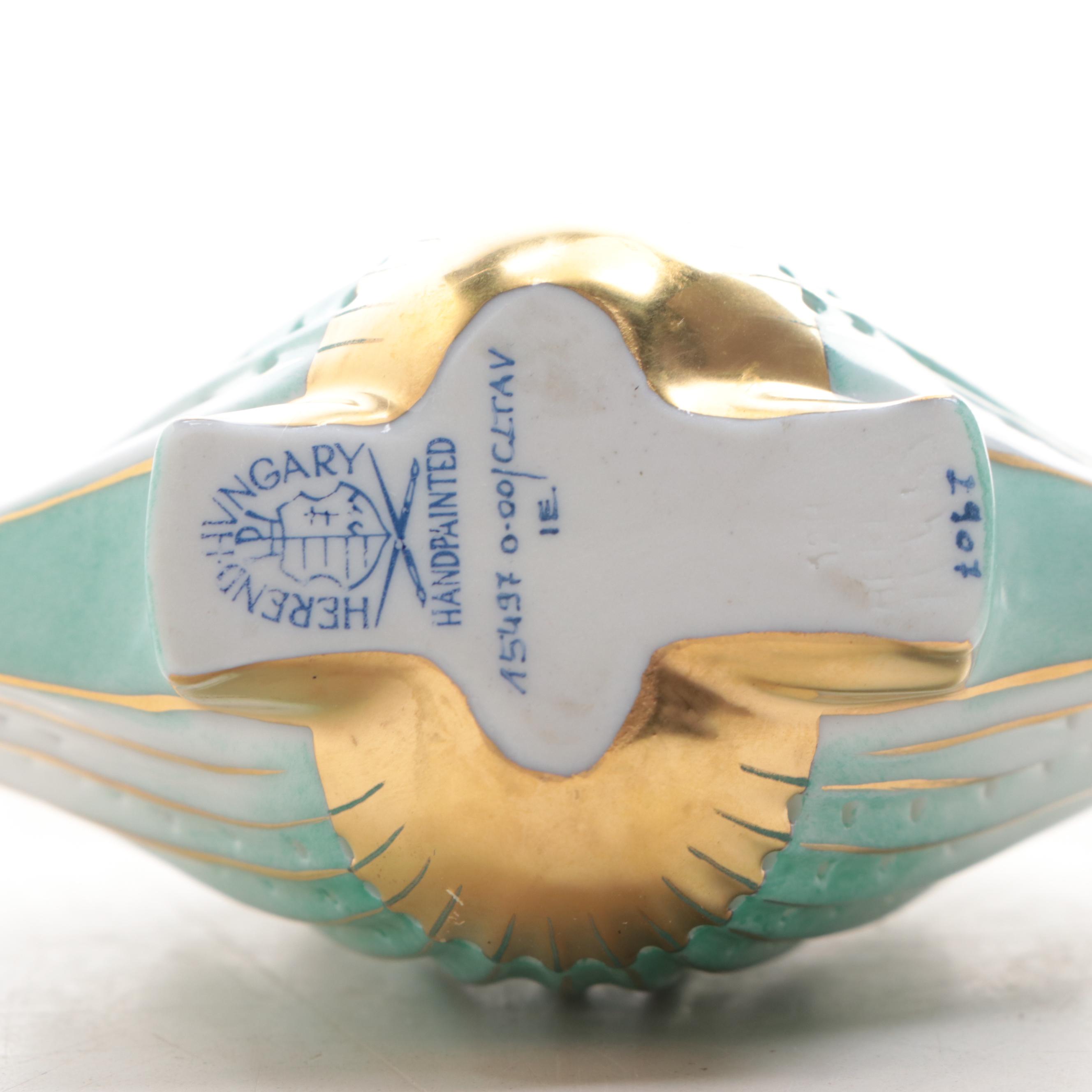 Herend "Sea Shell" Porcelain Figurine | EBTH