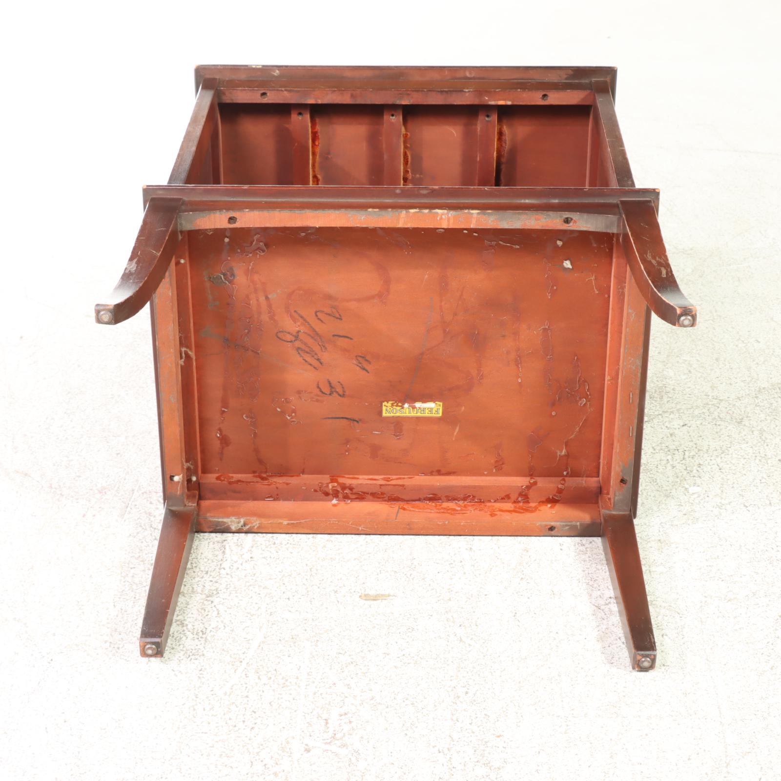 Ferguson Bros. Mfg. Co. Federal Style Mahogany Two-Tier Side Table ...