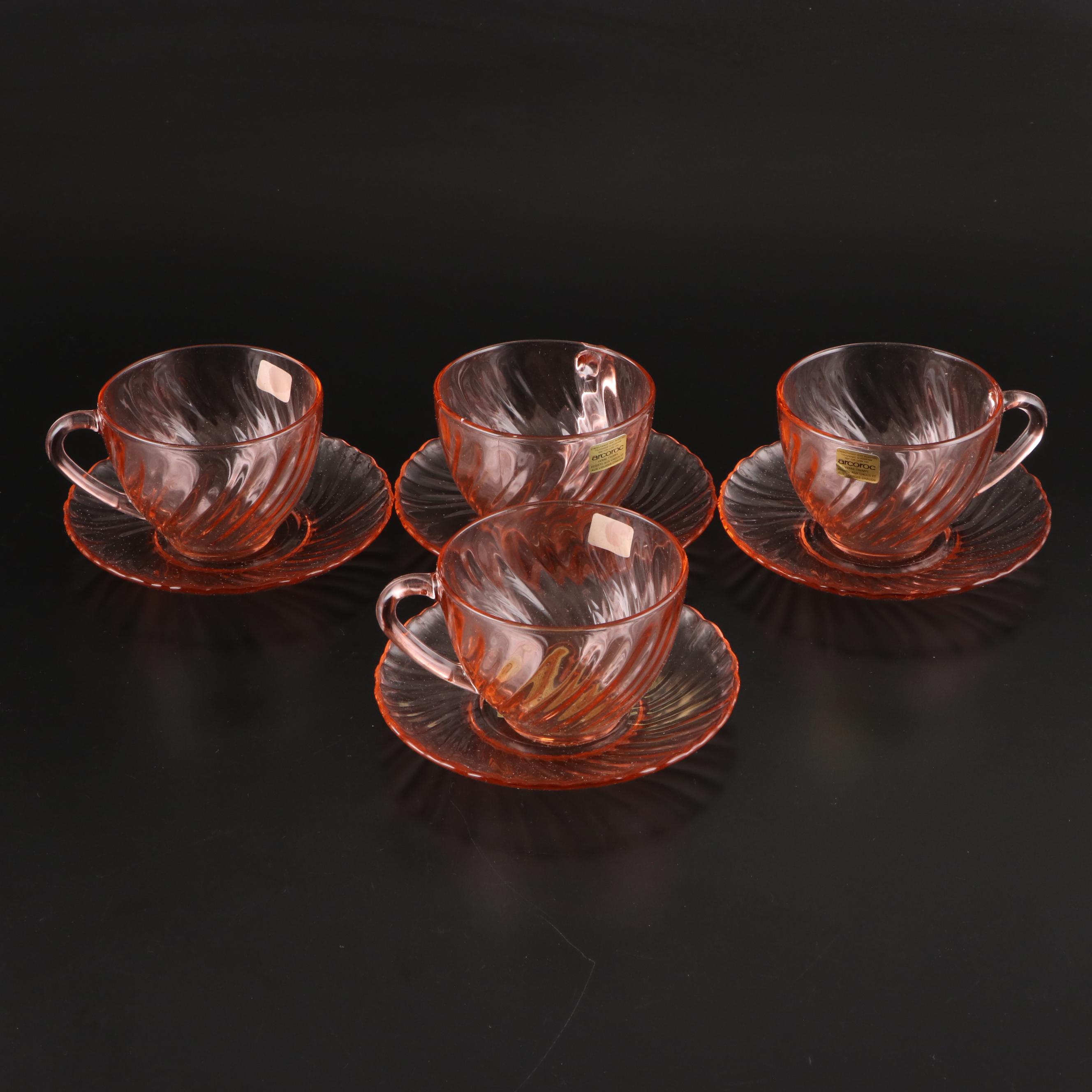 Arcoroc Vaisselle Rosaline Glass Dinnerware Set with Cut Crystal ...