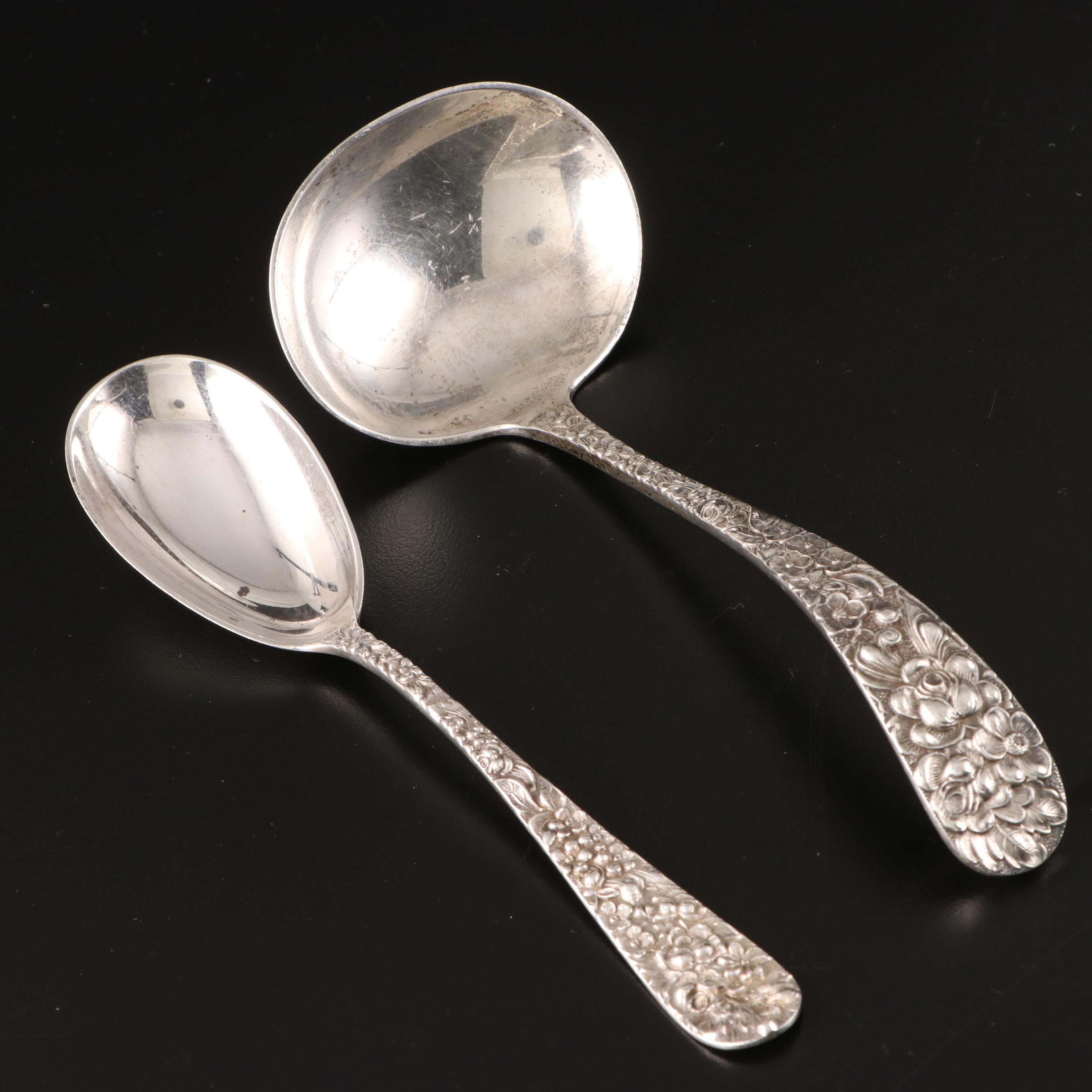 Stieff "Repoussé" Sterling Silver Serving Utensils | EBTH
