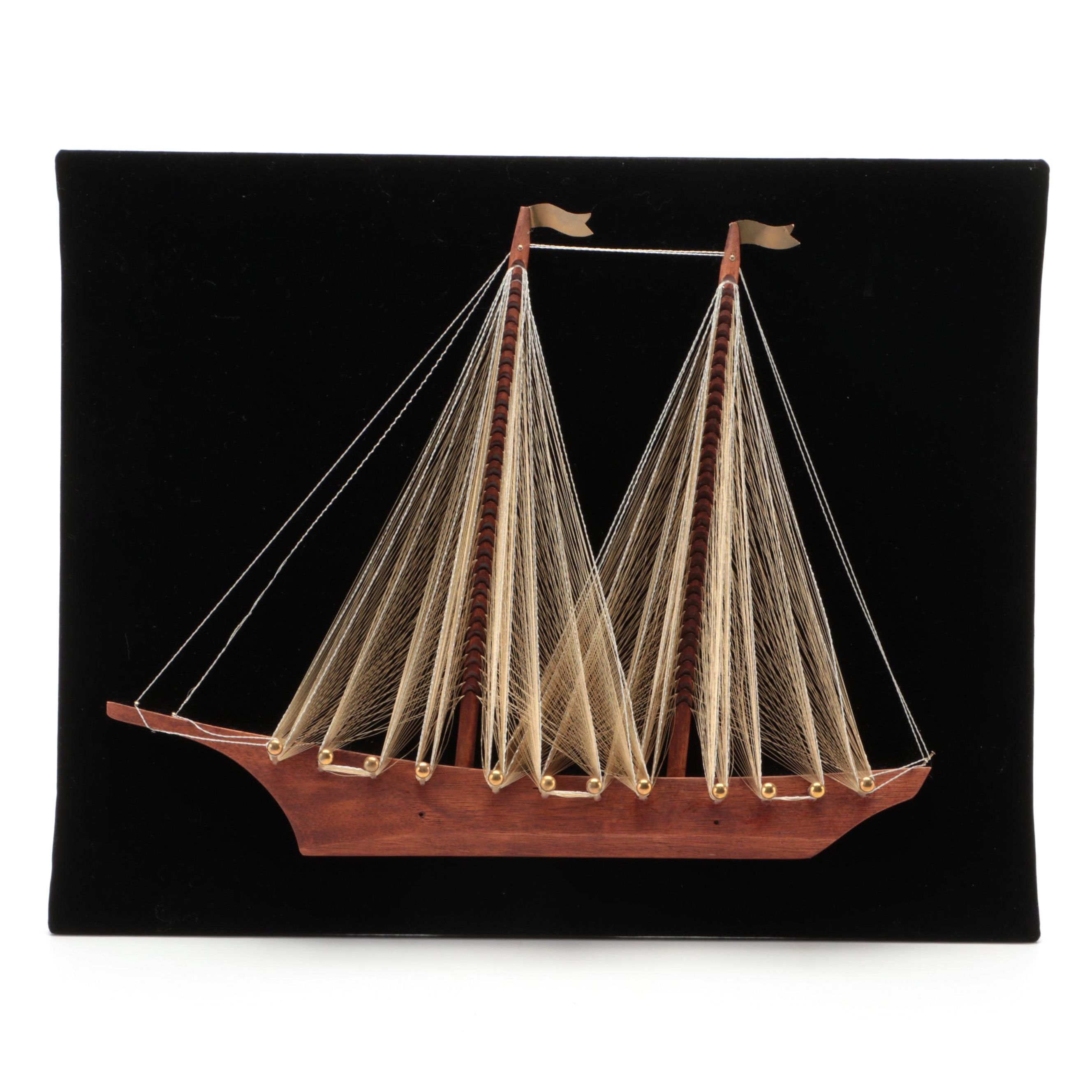 String Art Sailing Ship Wall Art | EBTH