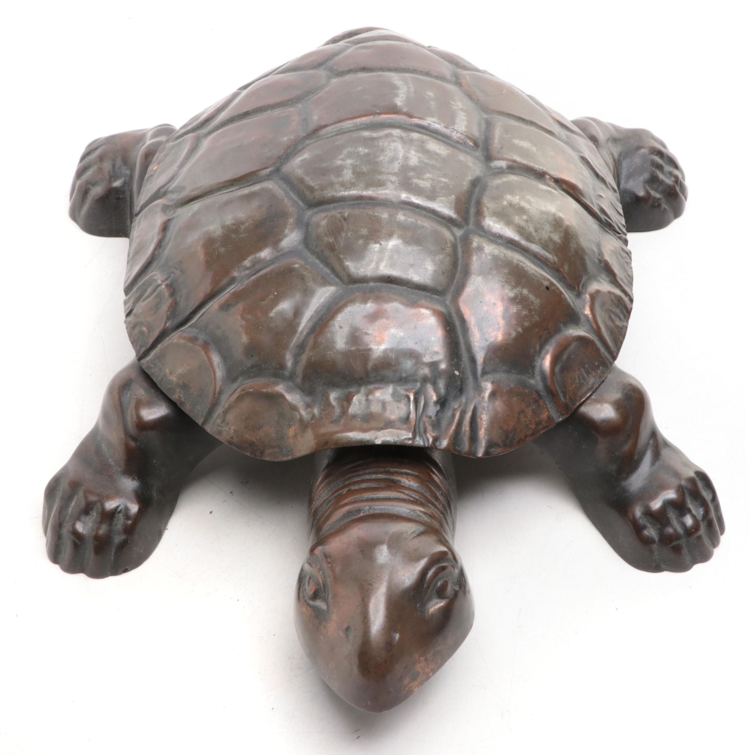 Bronze Finish Cast Metal Tortoise Spittoon, Late 20th Century | EBTH