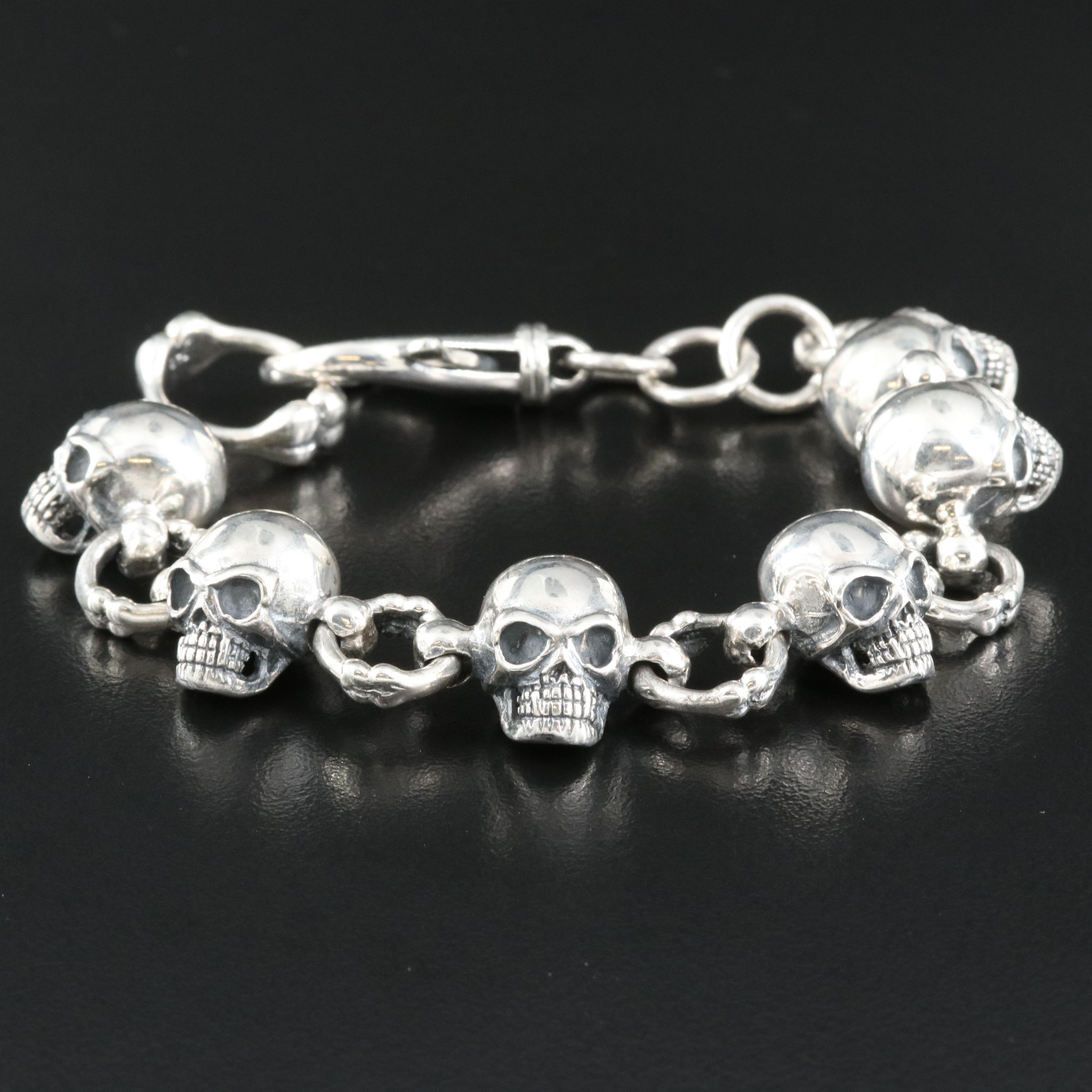 Sterling Skull Bracelet | EBTH