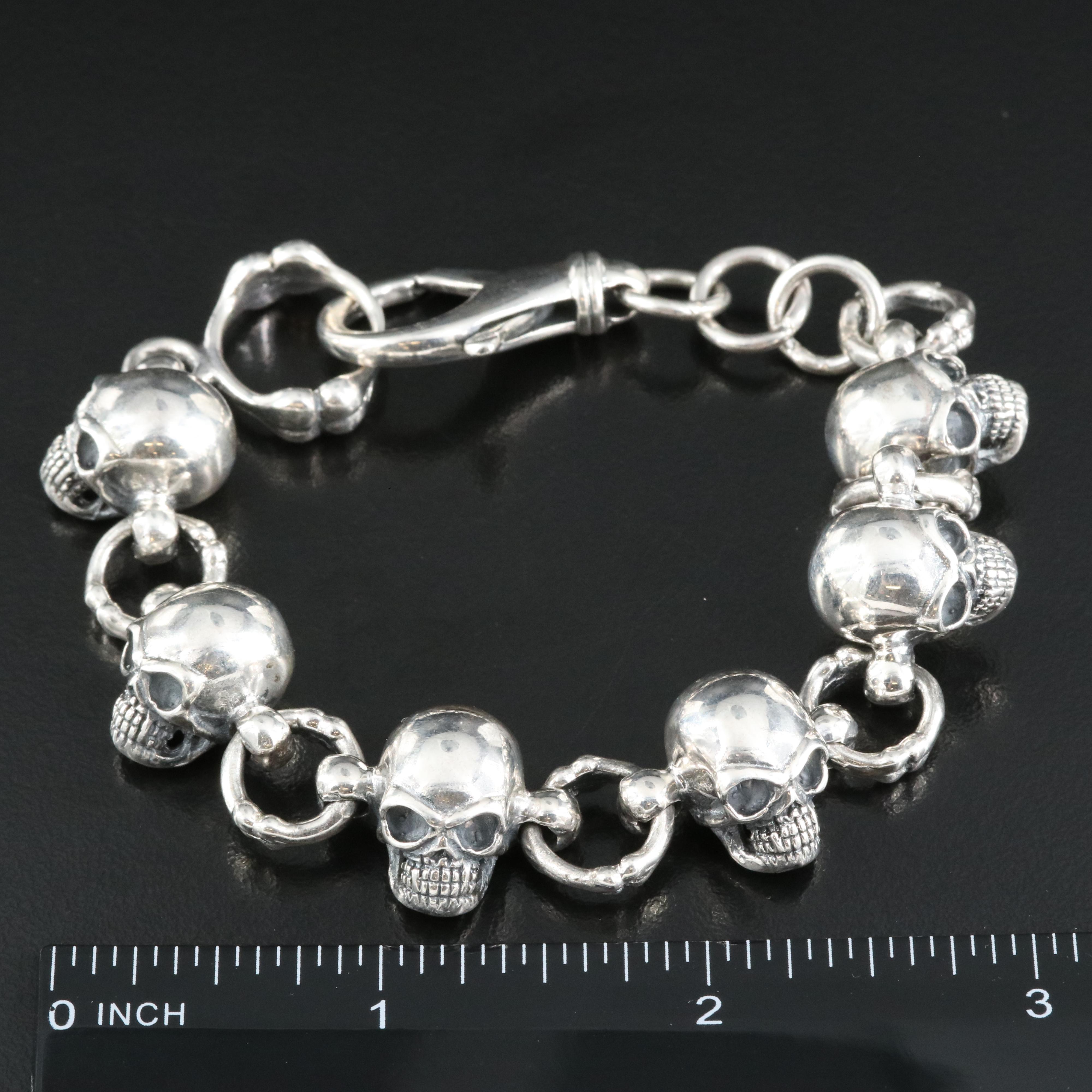 Sterling Skull Bracelet | EBTH
