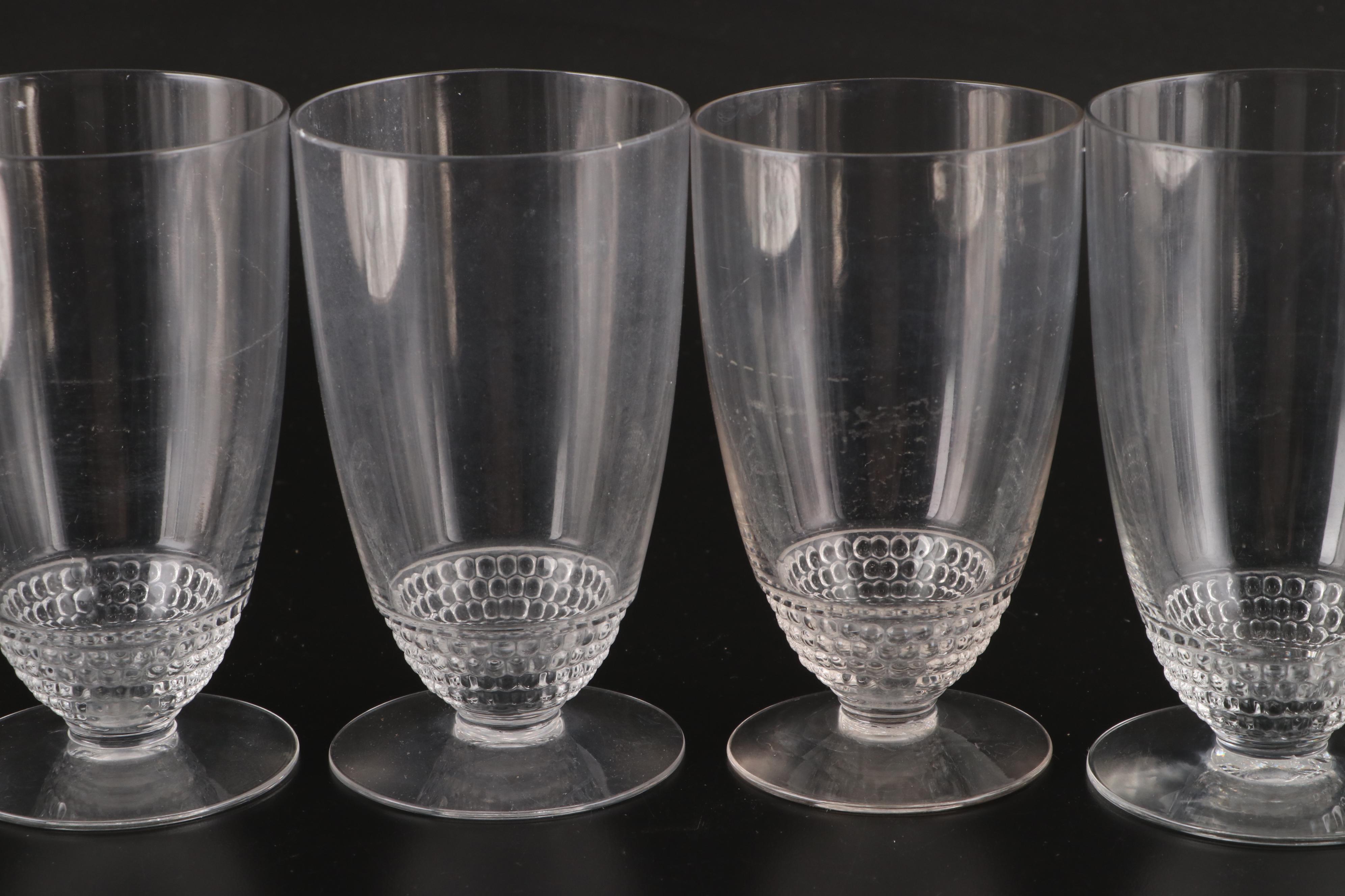 Duncan & Miller "Teardrop Clear" Glass Dinnerware with Other Silver ...