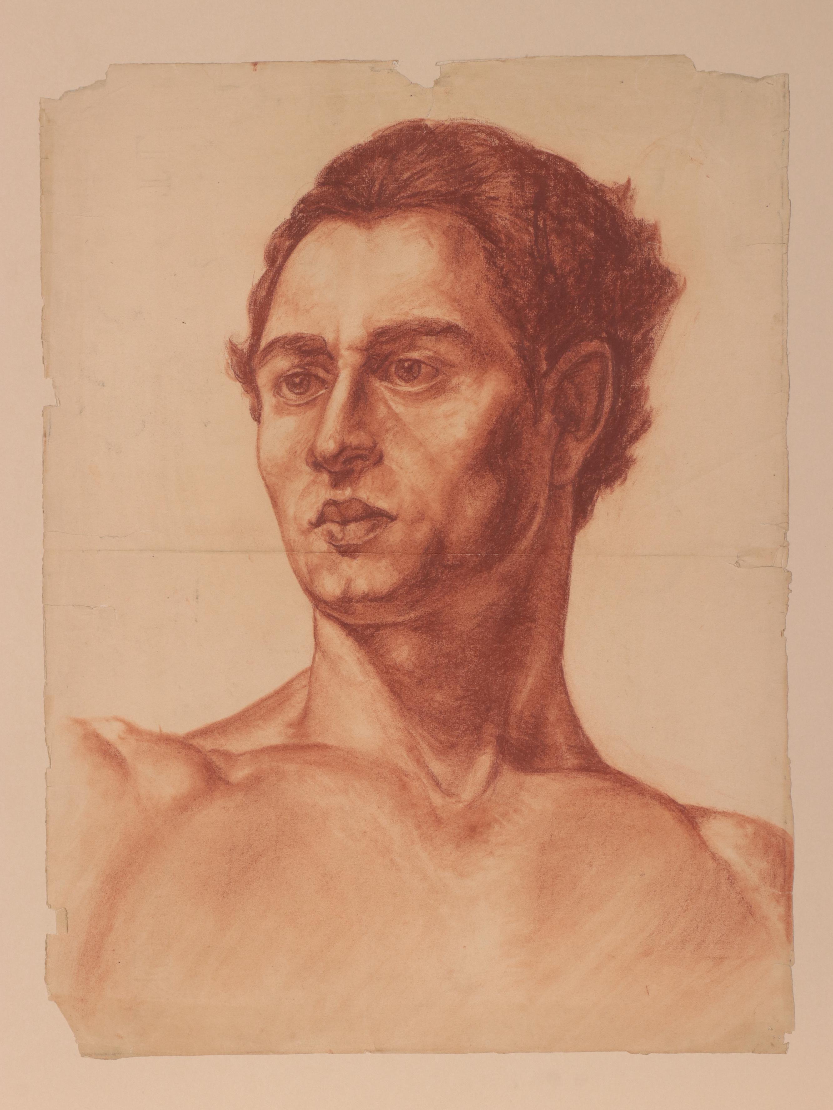 Dan Burne Jones Pastel Drawing of Male Portrait | EBTH