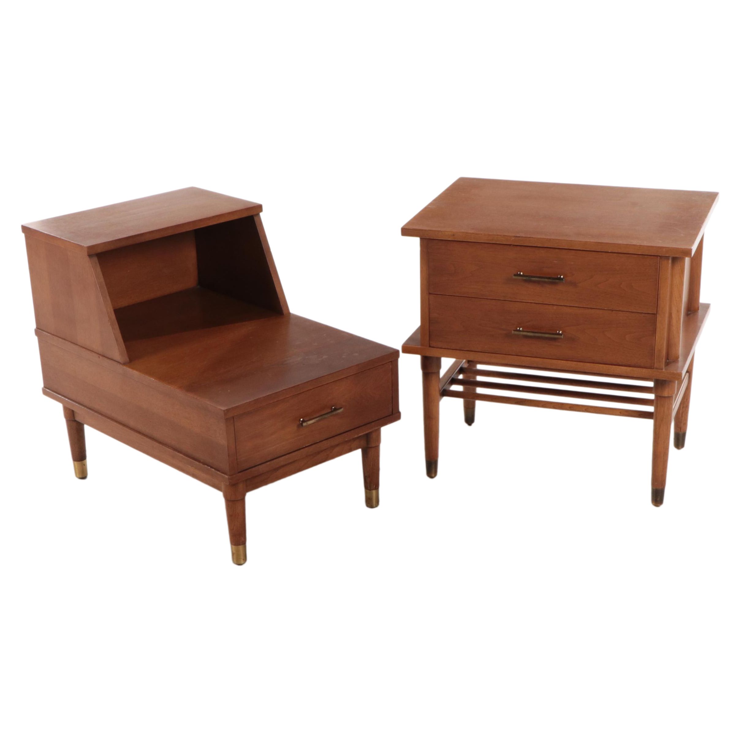 Drexel and Other Mid Century Modern Walnut End Tables | EBTH