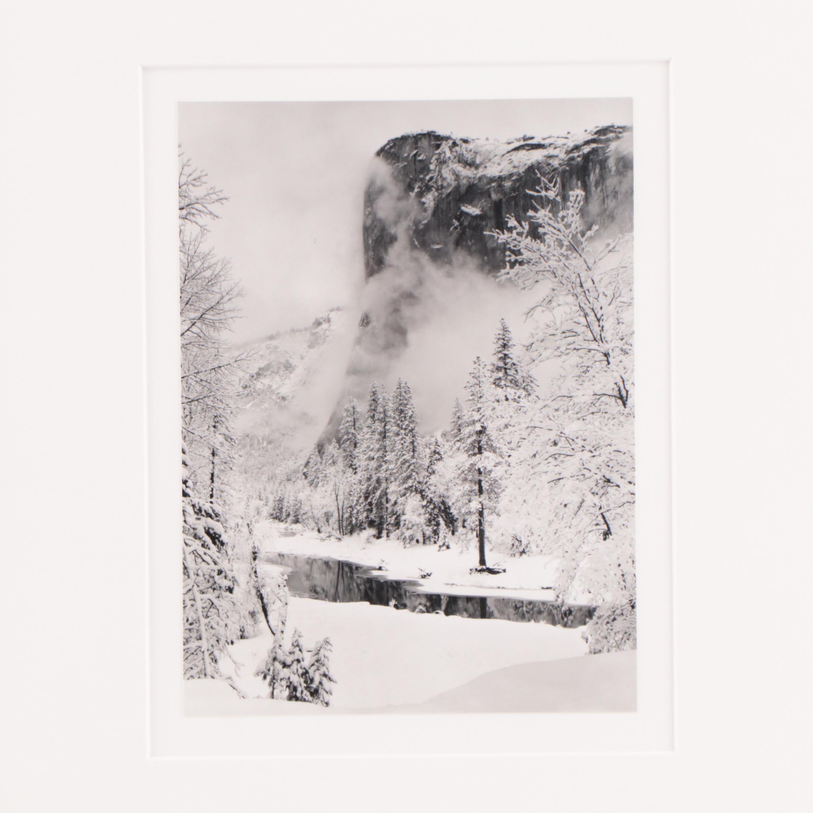 Ansel Adams Silver Gelatin Print "El Capitan, Winter" | EBTH