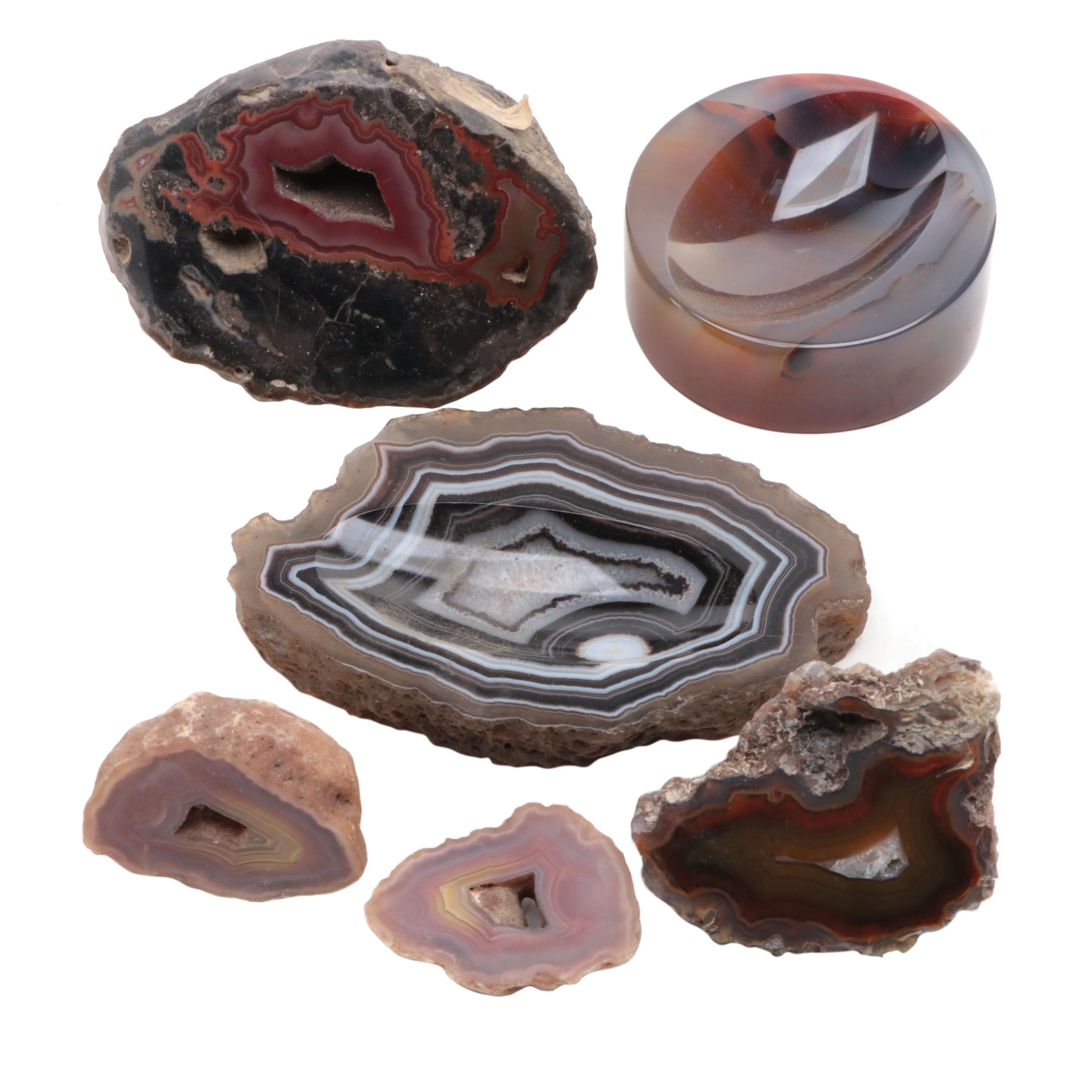 Brazilian and Other Partially Polished and Dyed Agate Specimens | EBTH