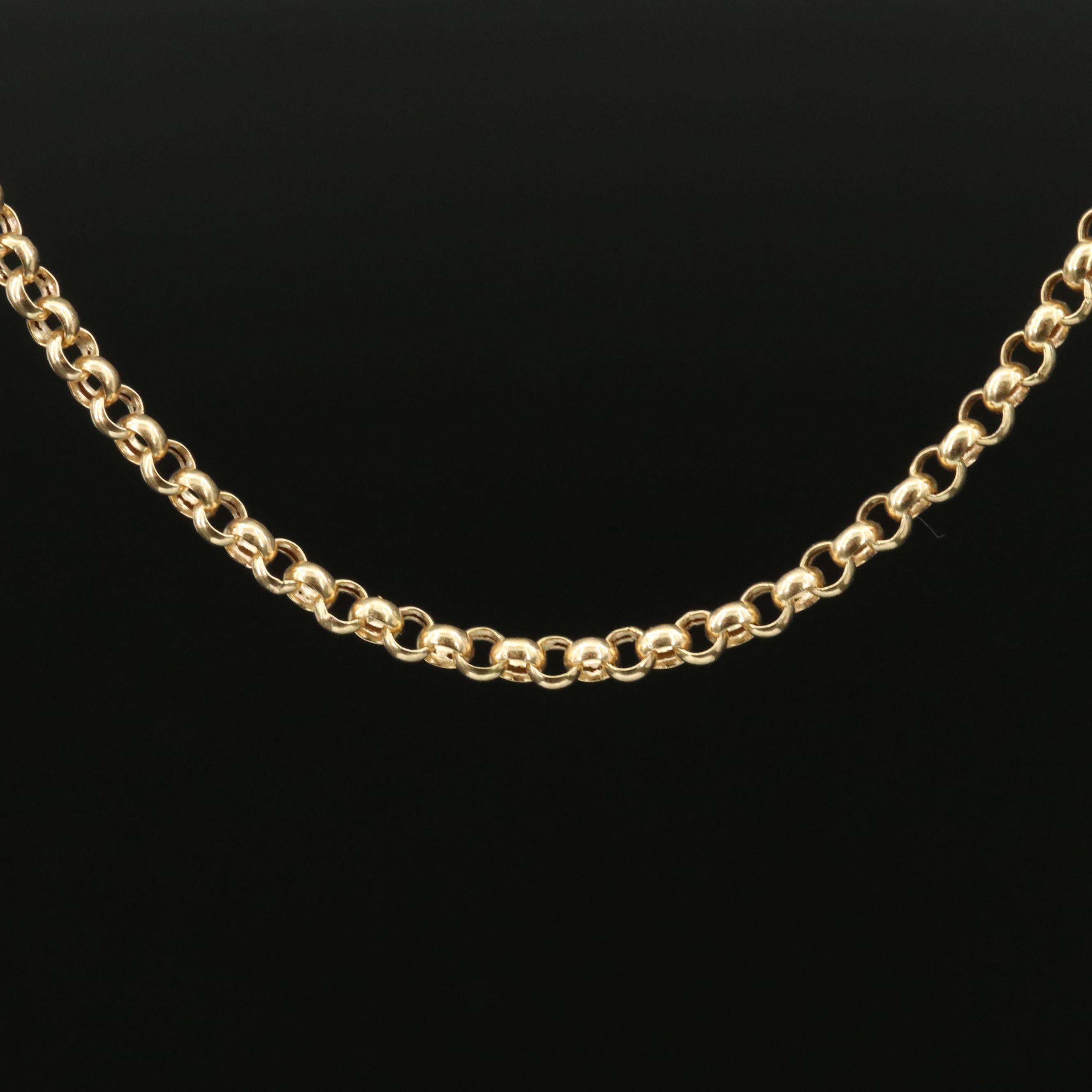 14K Rolo Chain Necklace | EBTH