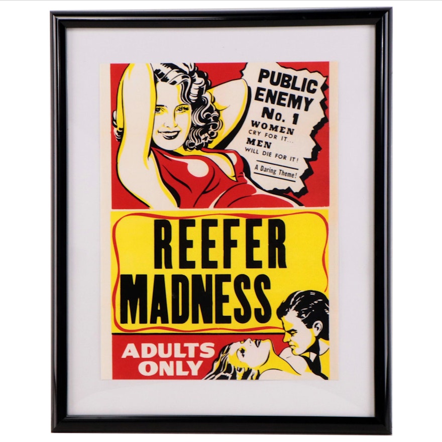 Offset Lithograph of Cannabis Propaganda Poster Offset Lithograph of Cannabis Propaganda Poster