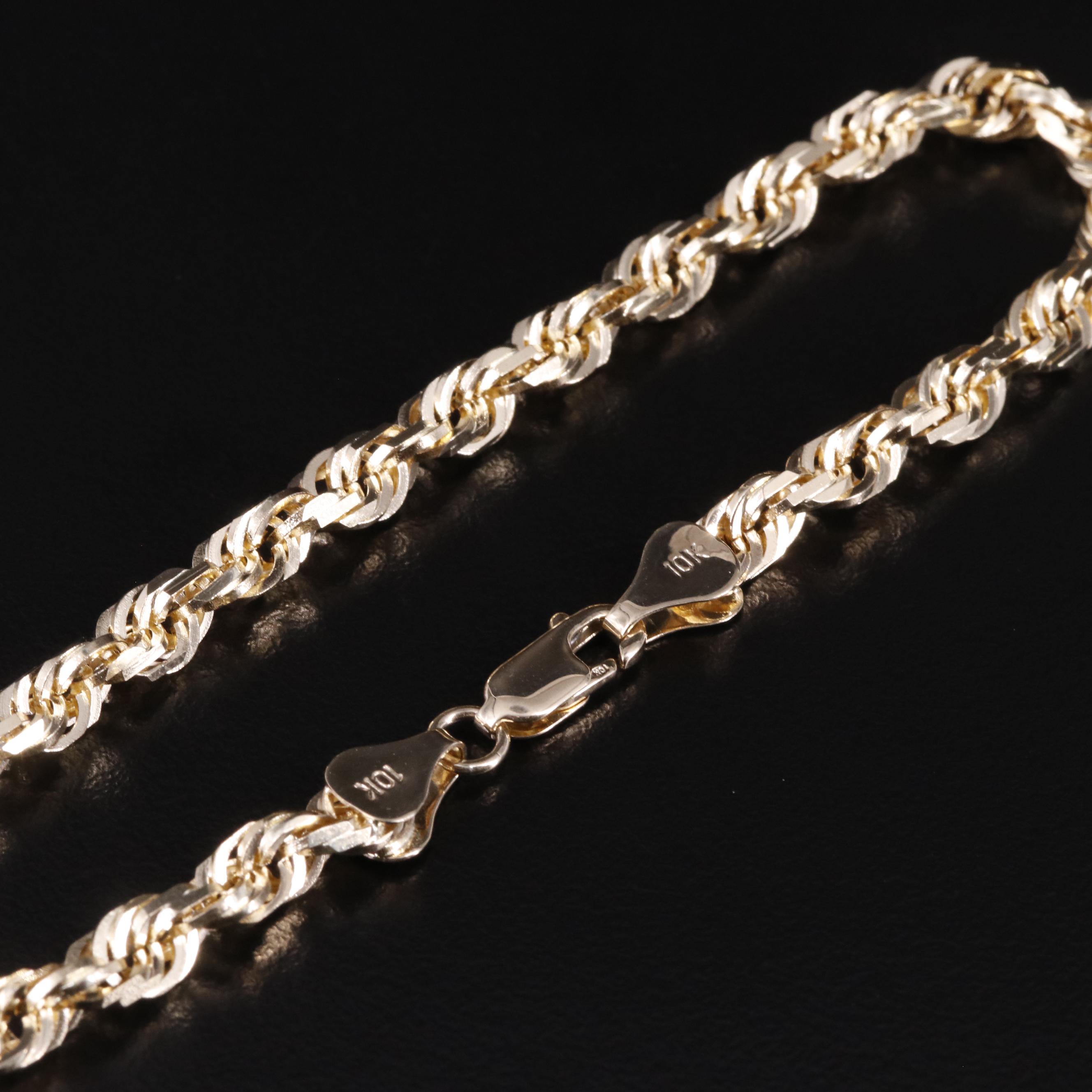 14K French Rope Chain Bracelet | Everything But The House