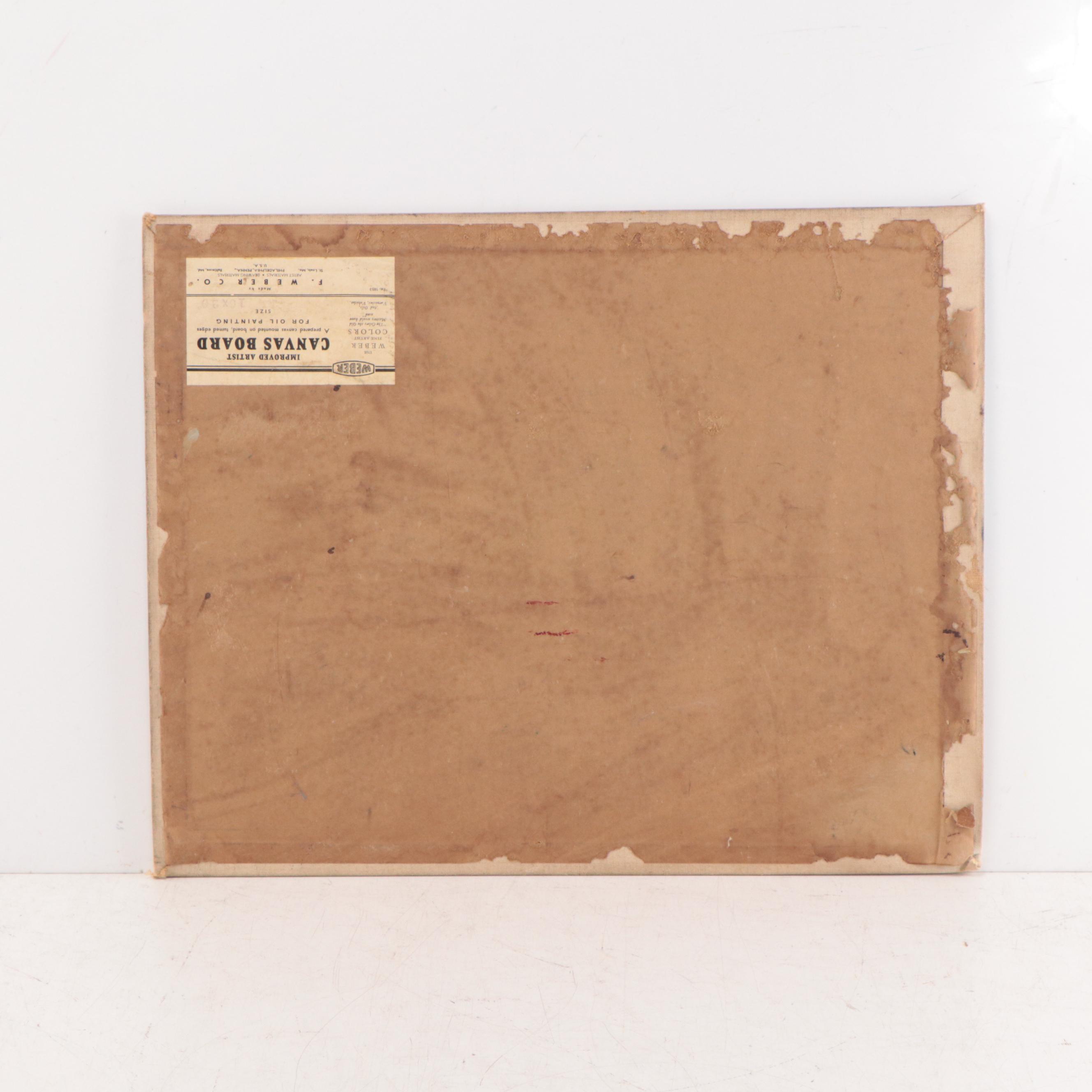 William Riddle Warner Western Landscape Oil Painting, Circa 1940 | EBTH