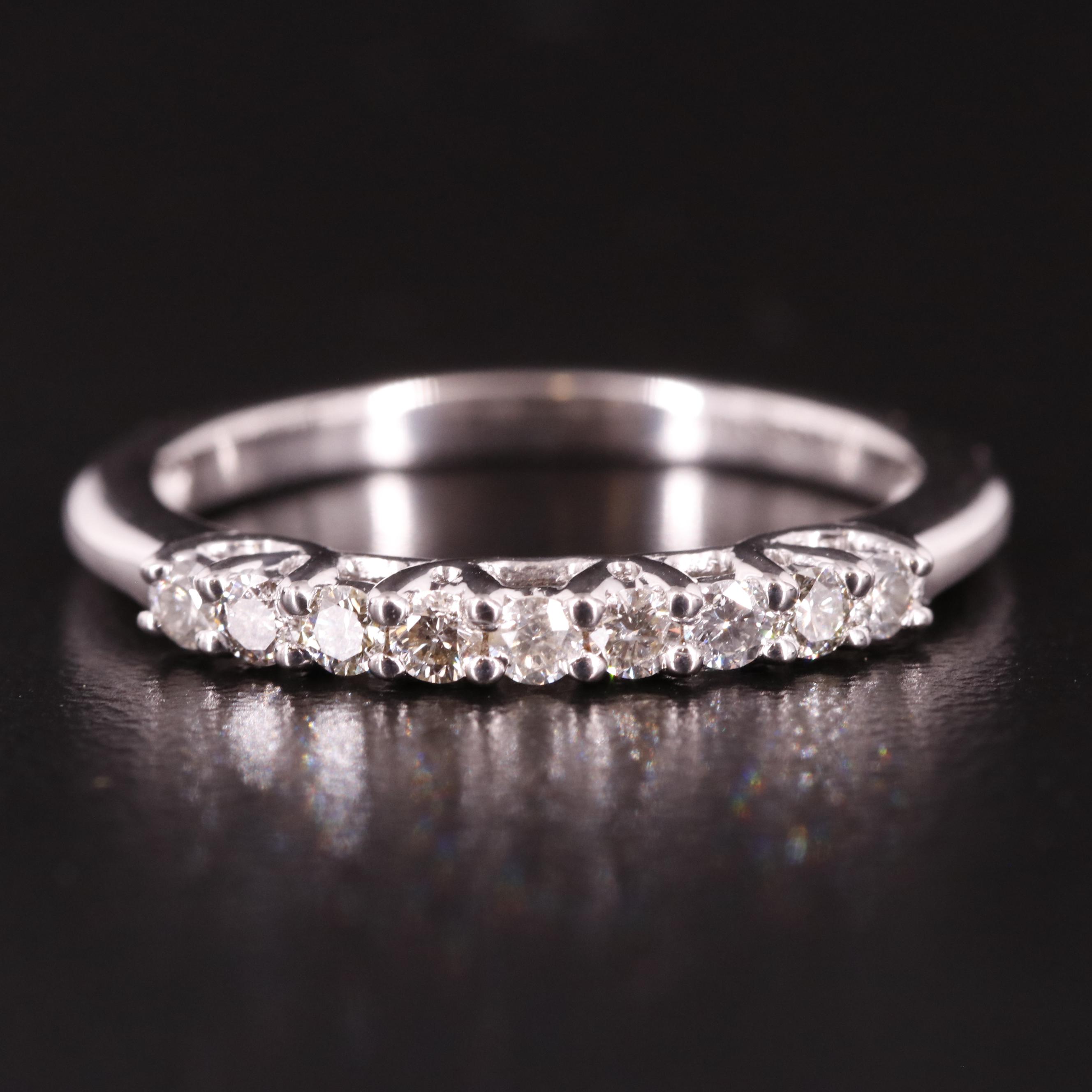 Sterling Diamond Nine Stone Ring | EBTH