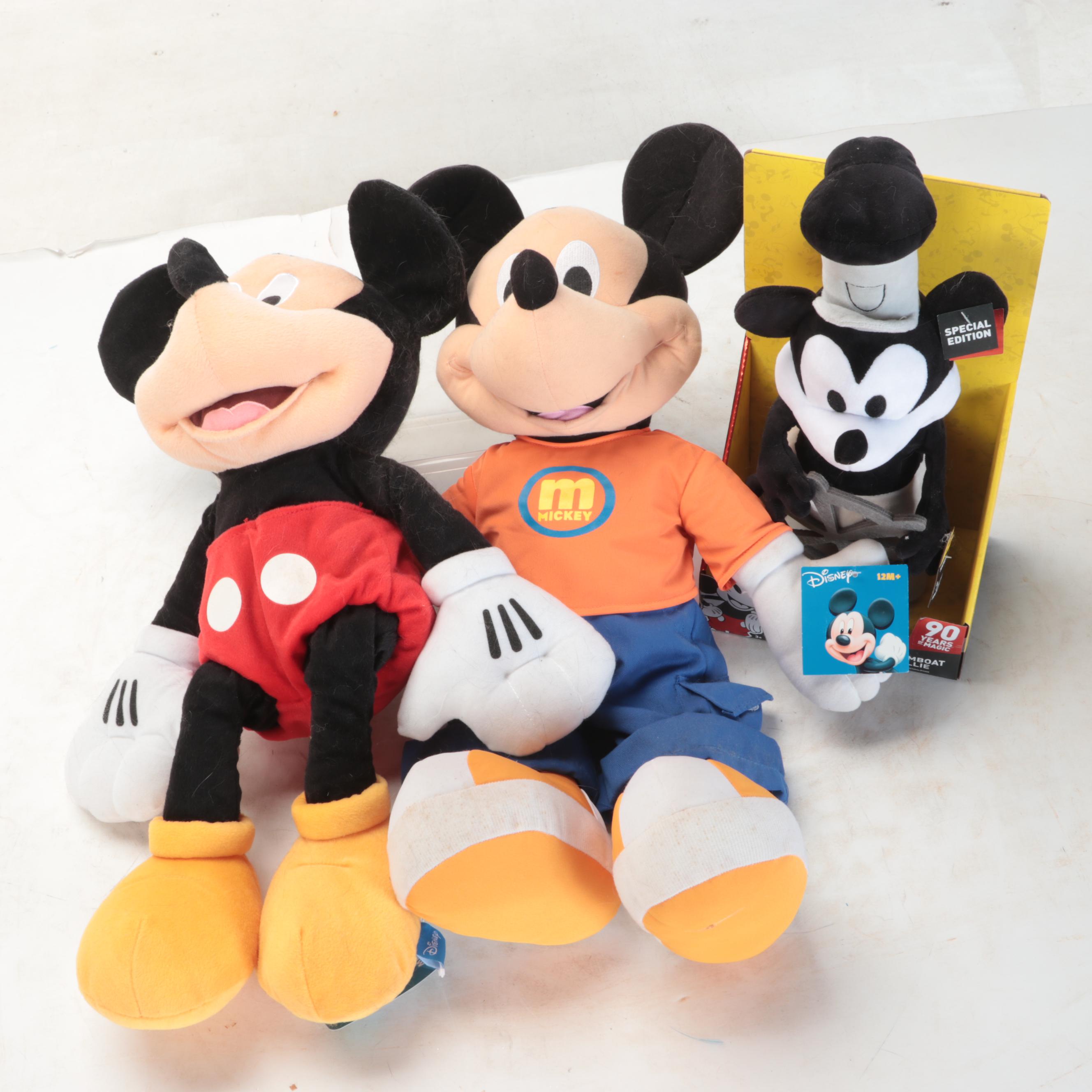 Walt Disney Stuffed Animals Featuring Minnie Mouse and Mickey Mouse | EBTH