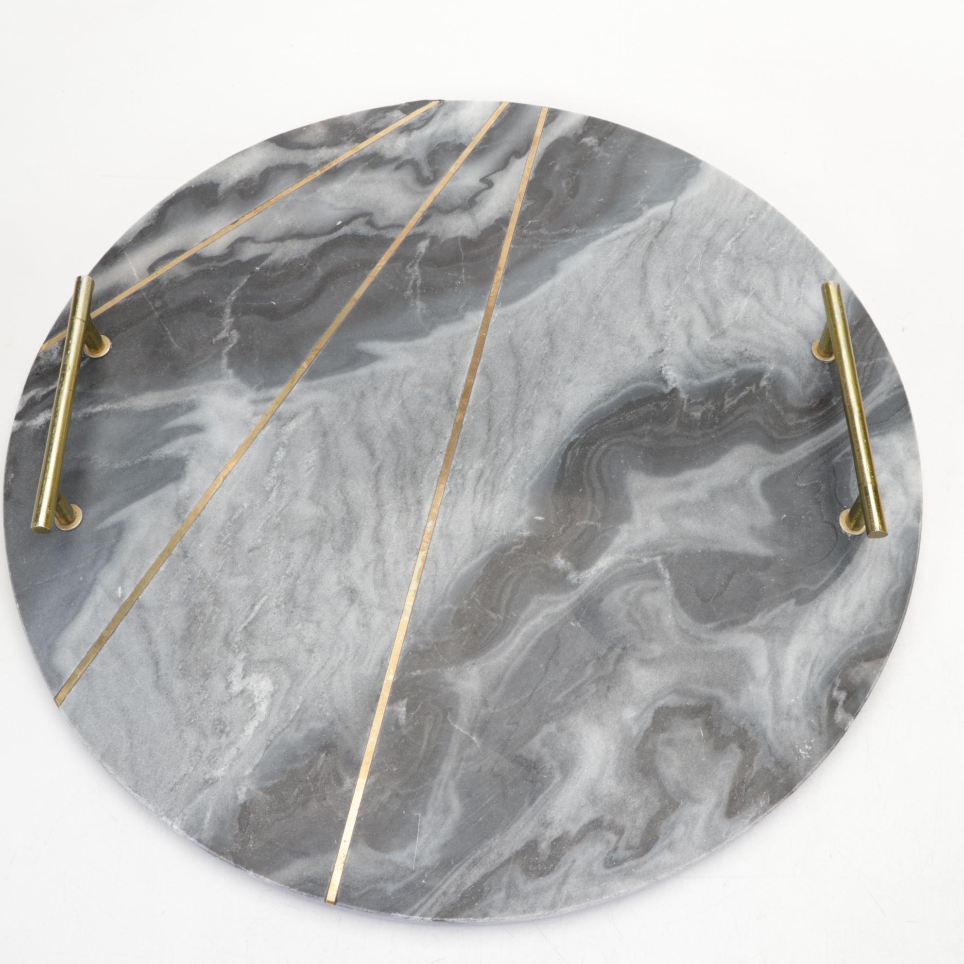 Threshold Table Lamps With Marble Tray and Other Contemporary Décor | EBTH