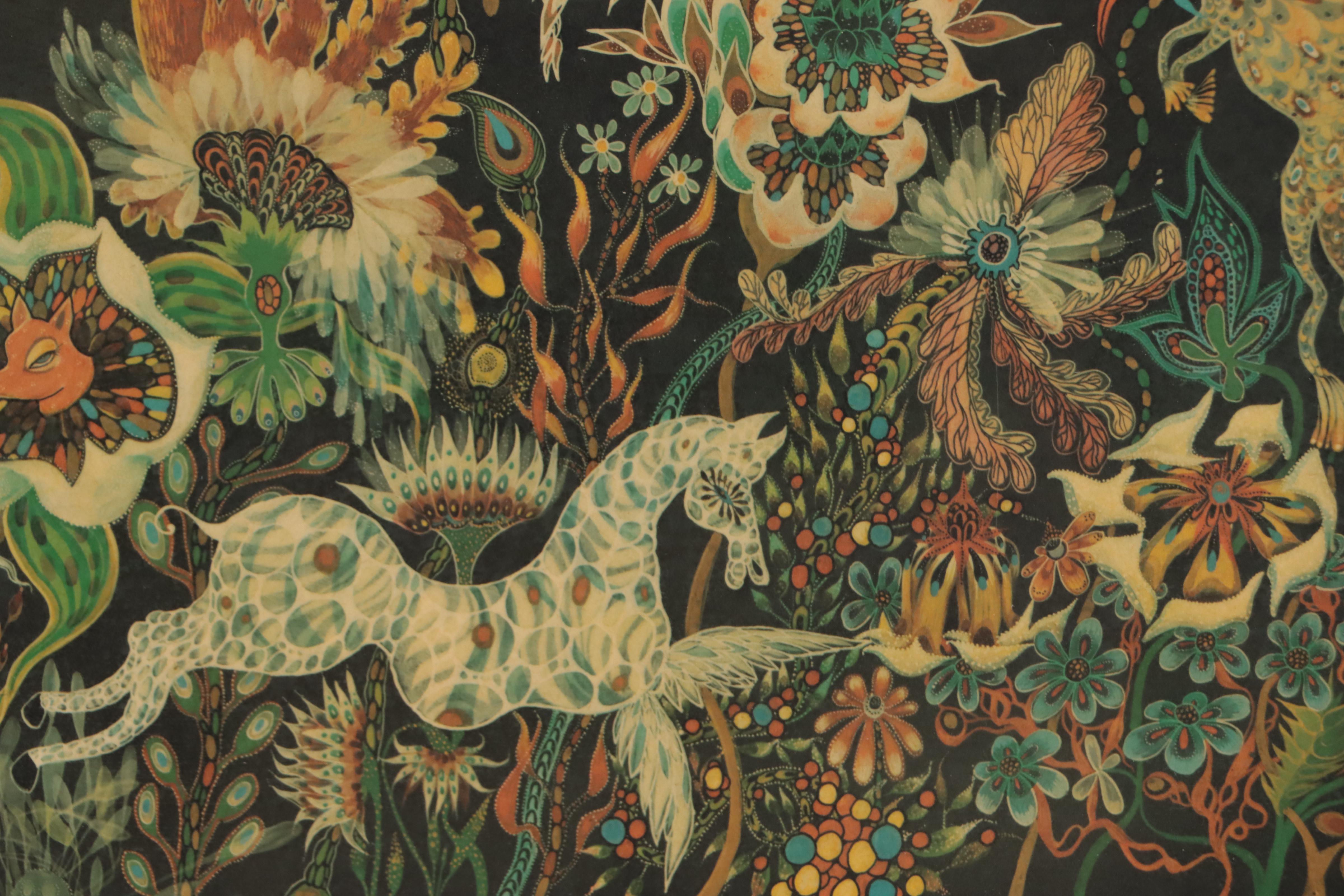 Toller Cranston Offset Lithograph "Come Float Upon My Garden" | EBTH