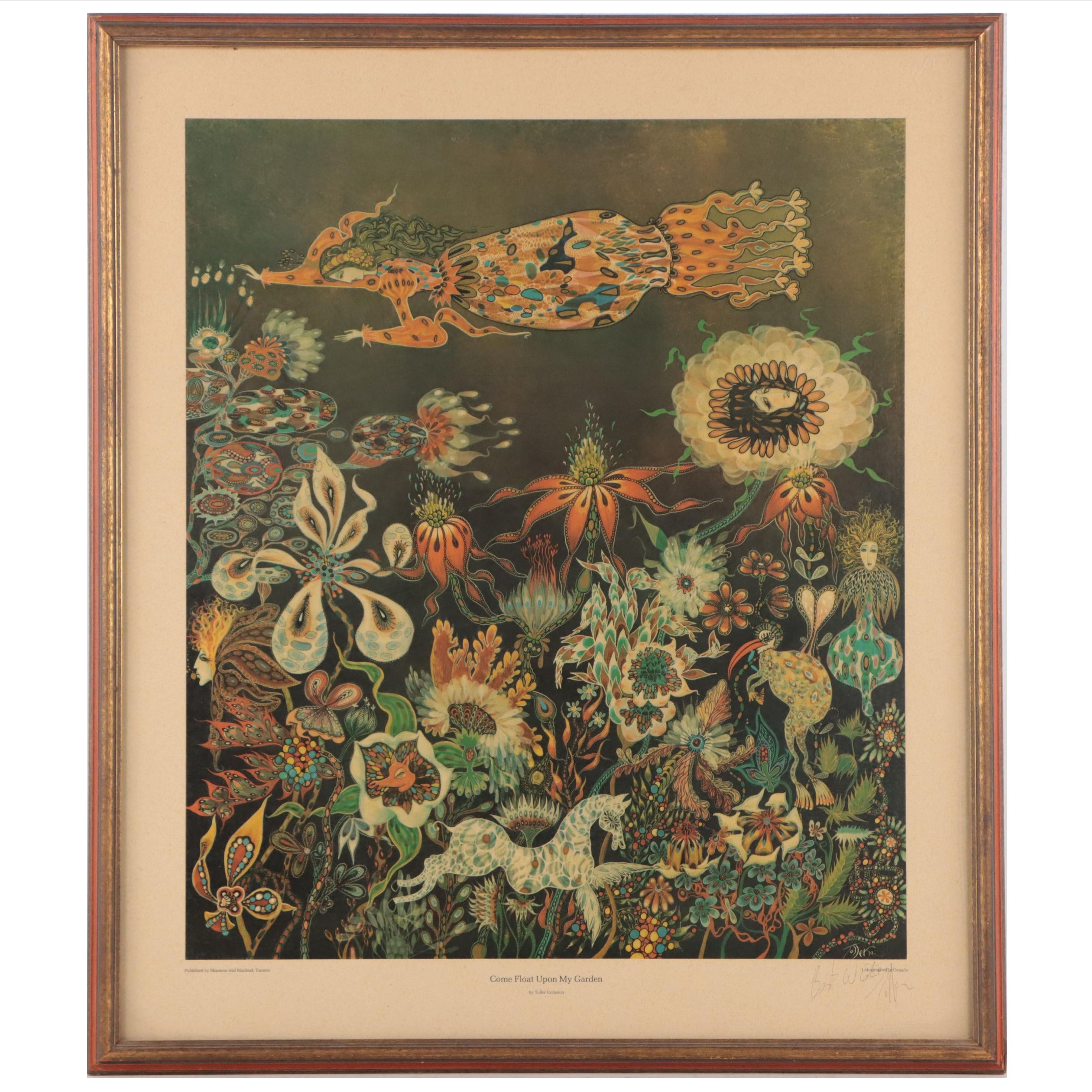 Toller Cranston Offset Lithograph "Come Float Upon My Garden" | EBTH