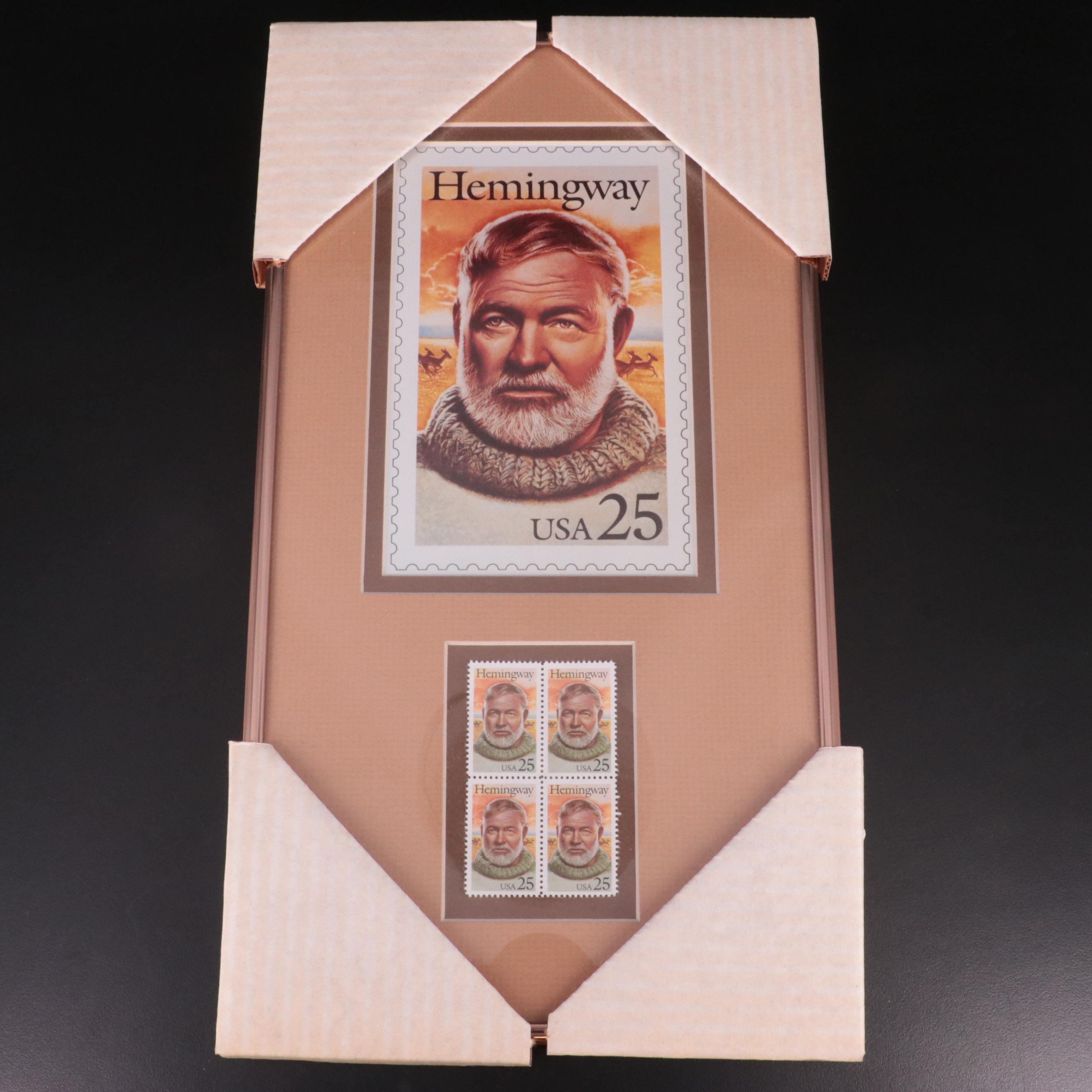 Framed Ernest Hemingway Postage Stamp Set | Everything But The House