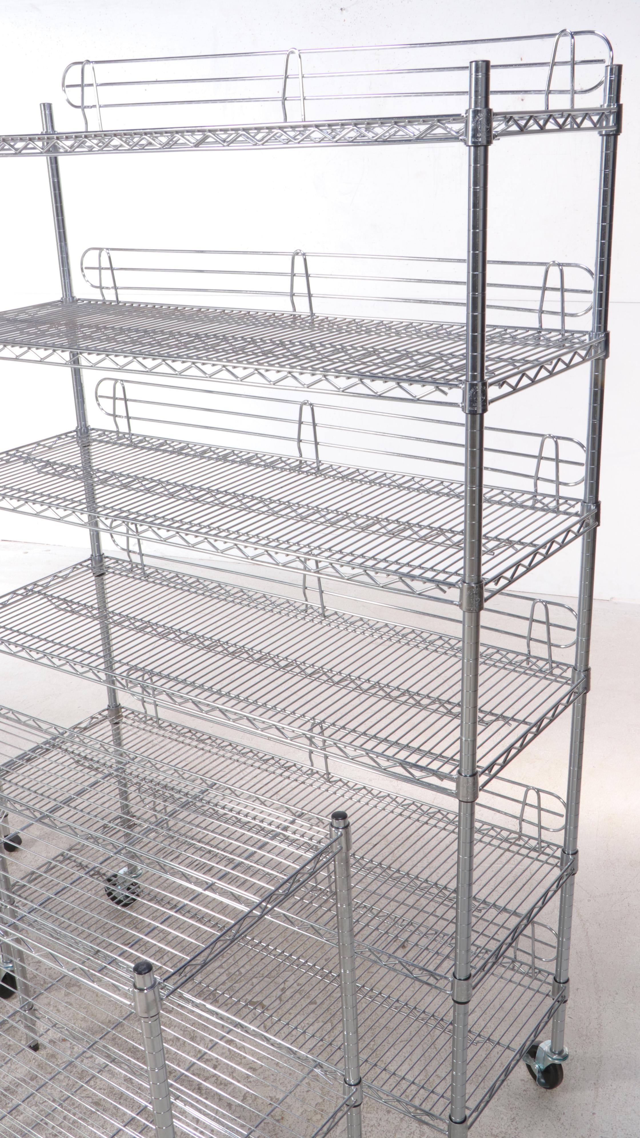 Chrome Wire Shelving Units and Rolling Carts | EBTH