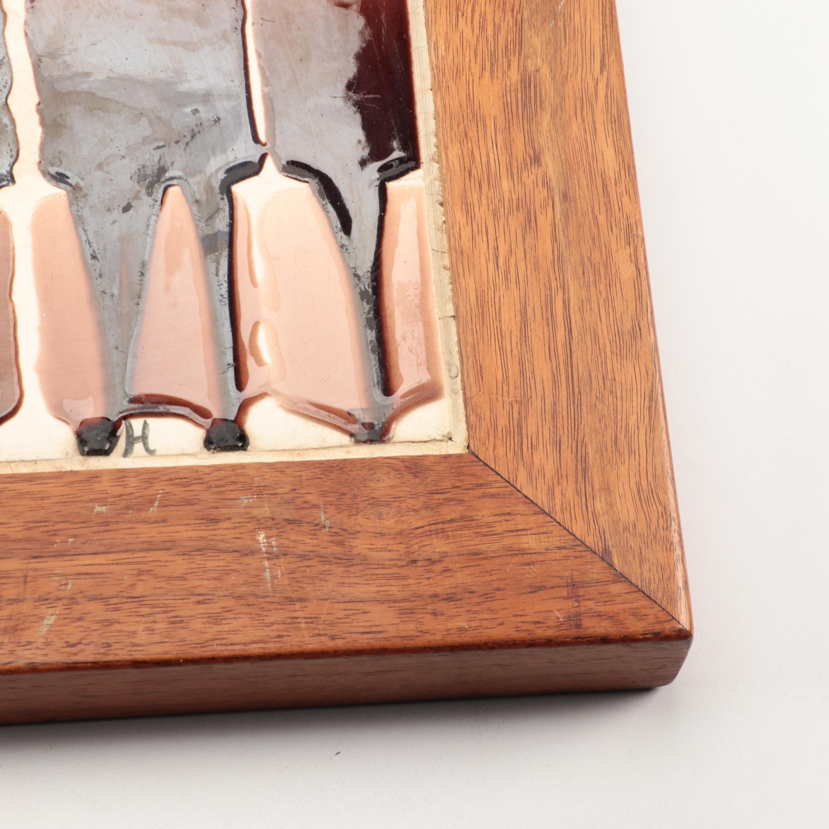 Rookwood Pottery Studio Glaze Test Tile Display | EBTH