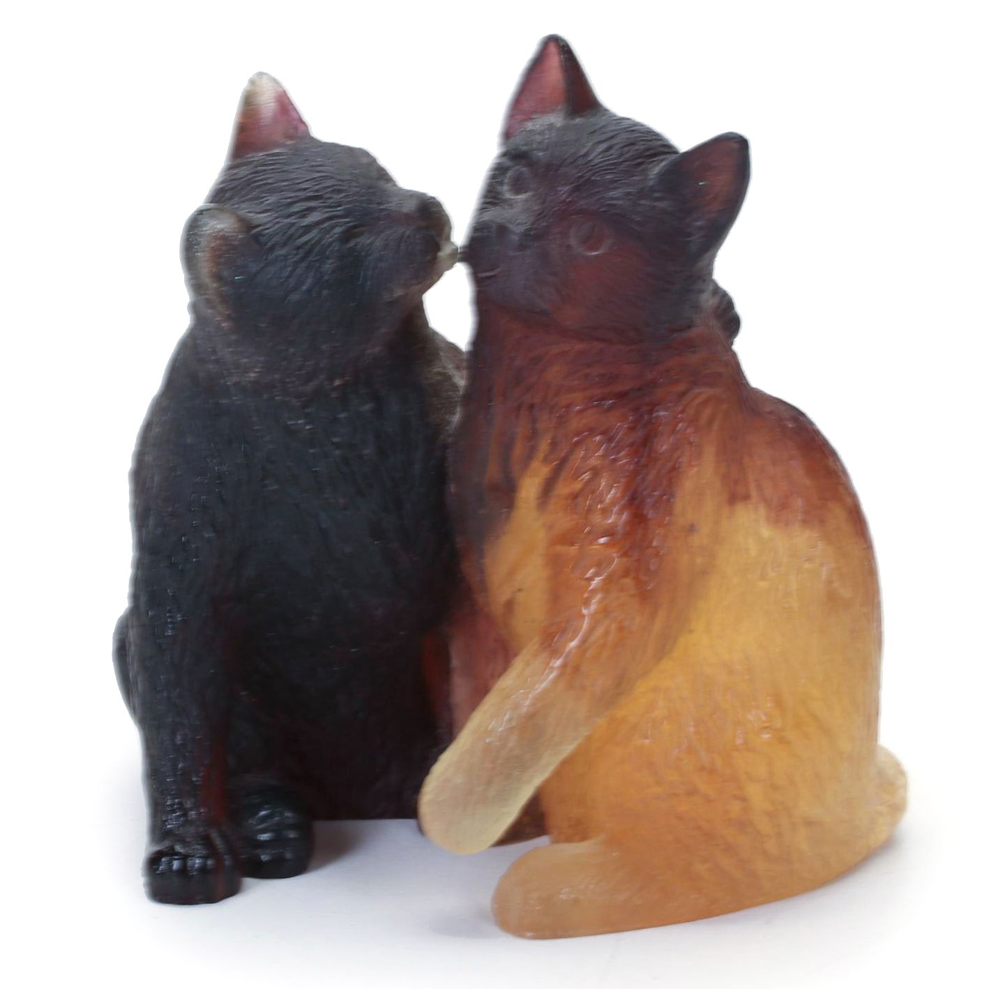 Daum Pate de Verre Crystal Kittens | EBTH