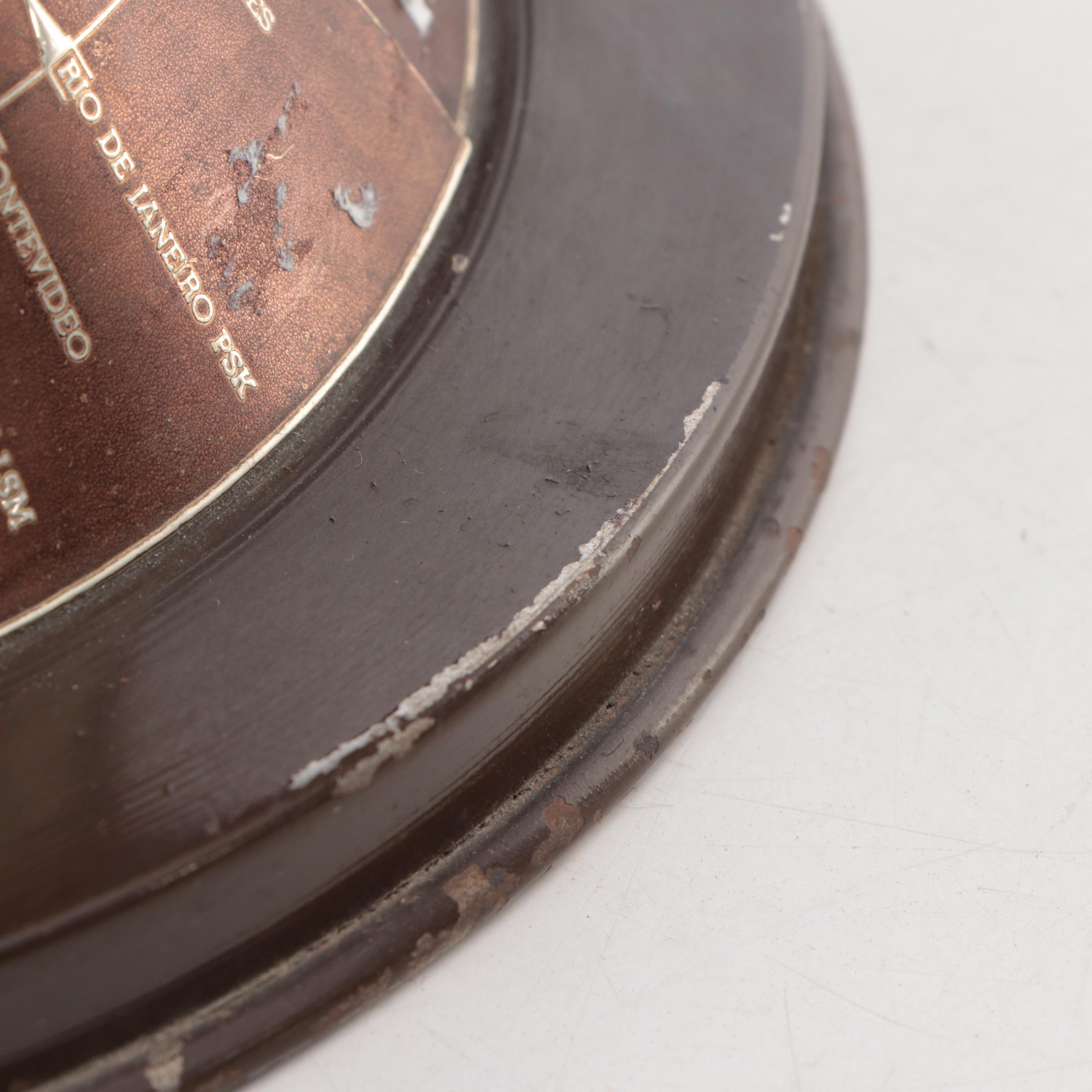 Replogle 10" Standard Desk Globe with World Clock, Mid-20th Century | EBTH