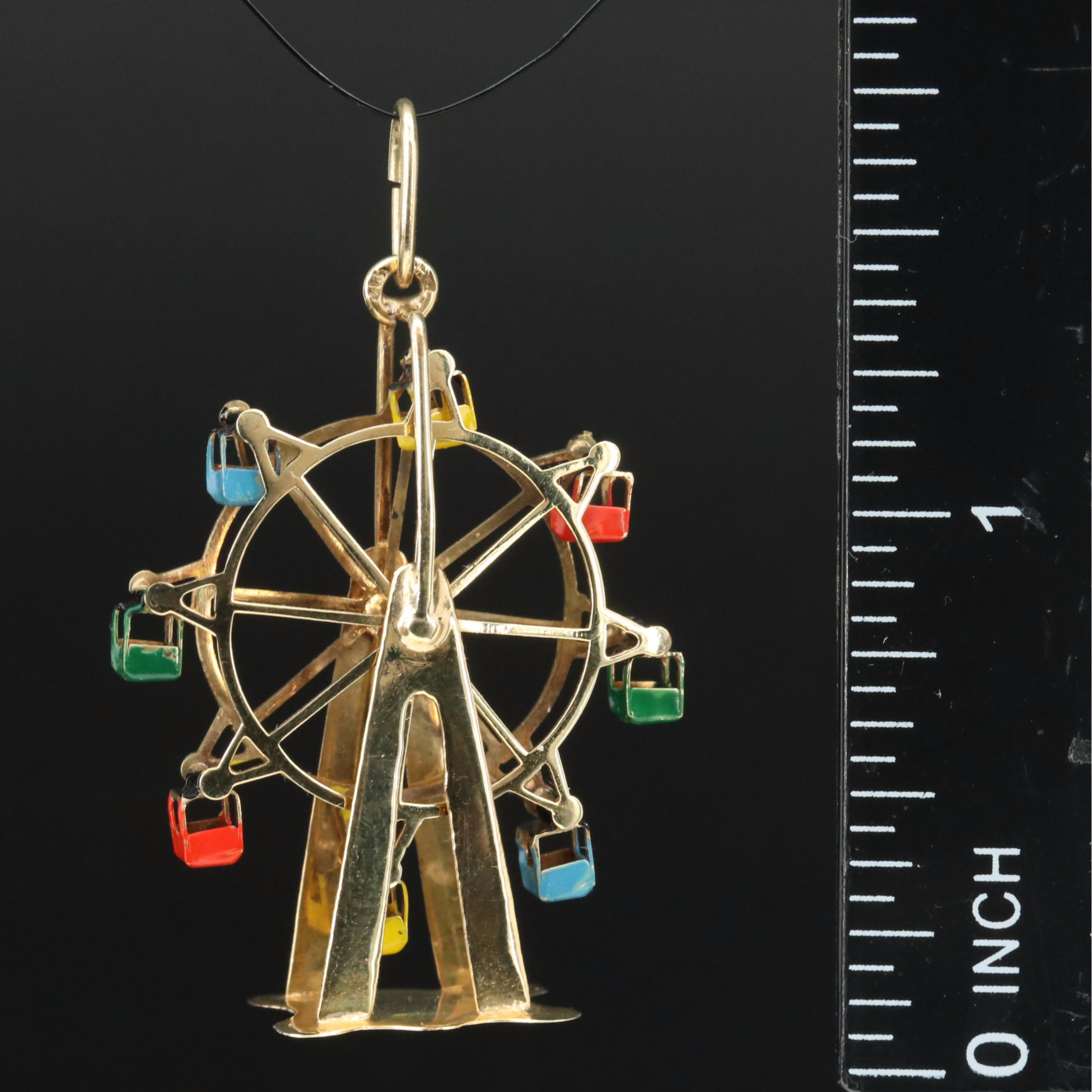 14K Articulated Ferris Wheel Pendant | Everything But The House