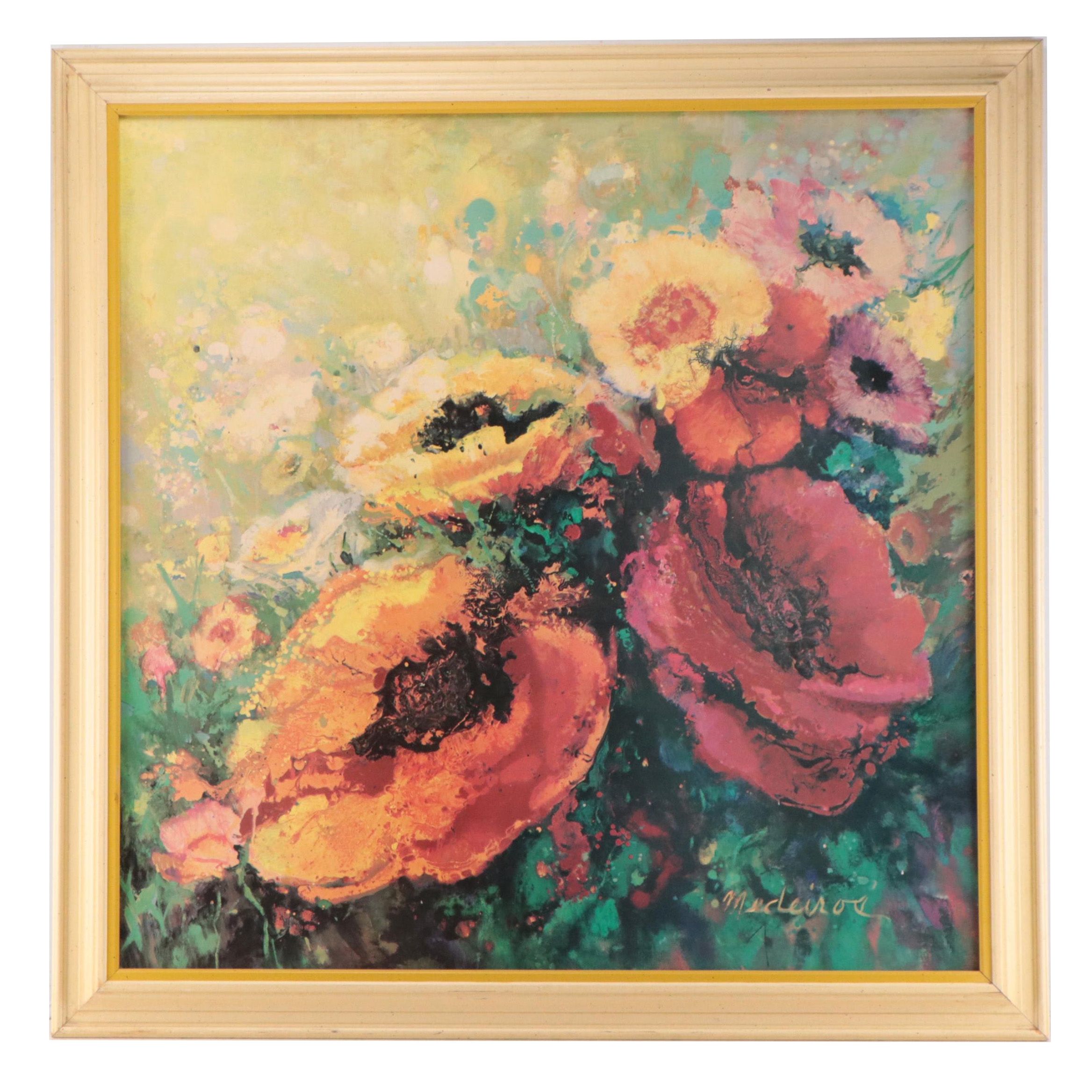 Offset Lithograph of Flowers | EBTH