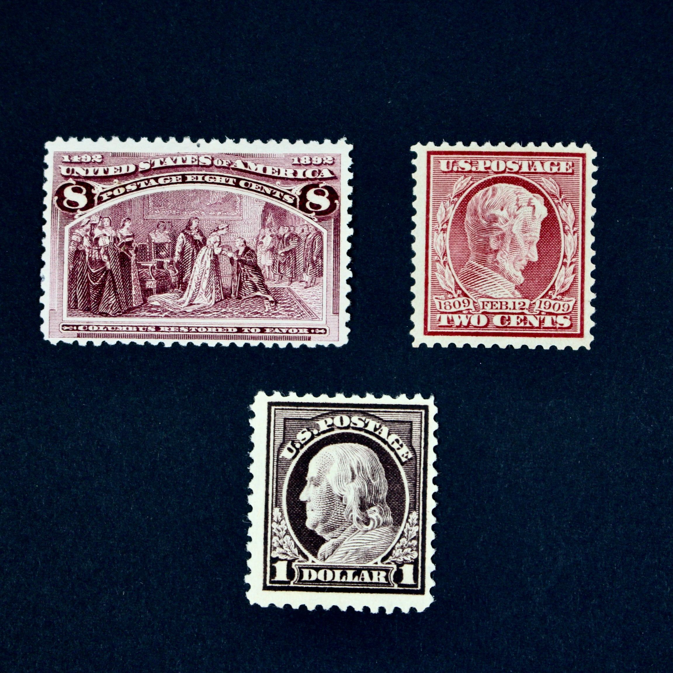 Three Earlier Mint and Mint Never Hinged U.S. Postage Stamps | EBTH
