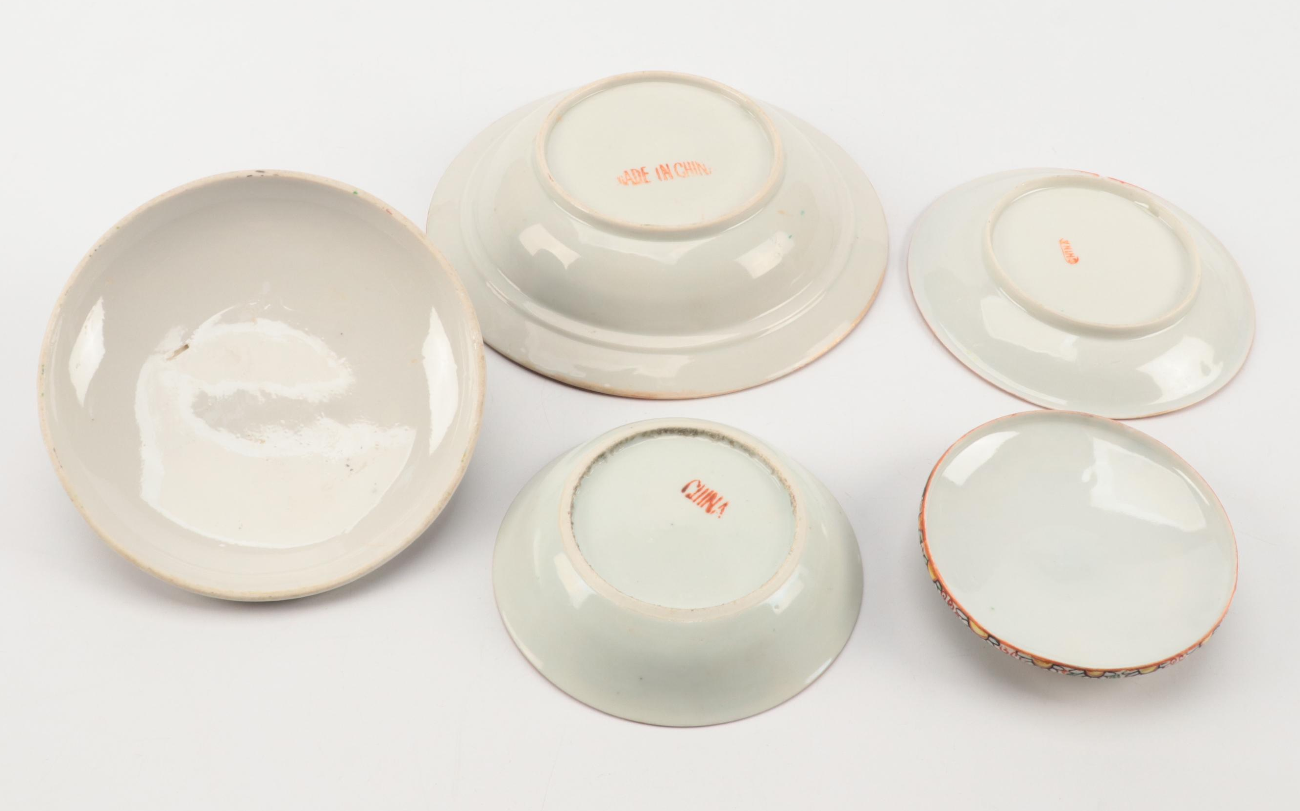 Chinese Export Rose Canton Porcelain Dinnerware, Early to Mid-20th ...