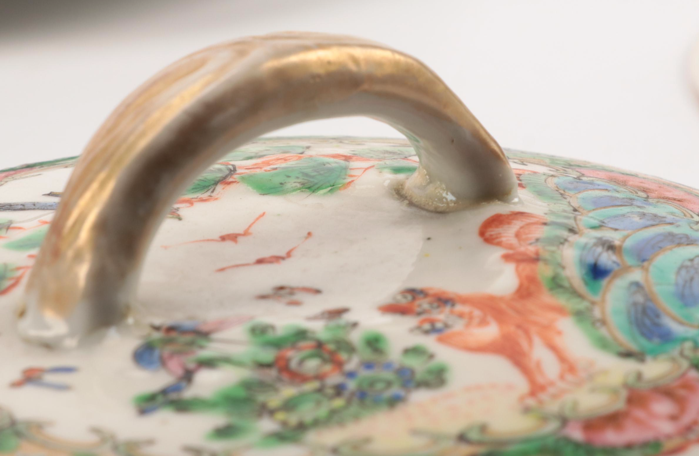 Chinese Export Rose Canton Porcelain Dinnerware, Early to Mid-20th ...