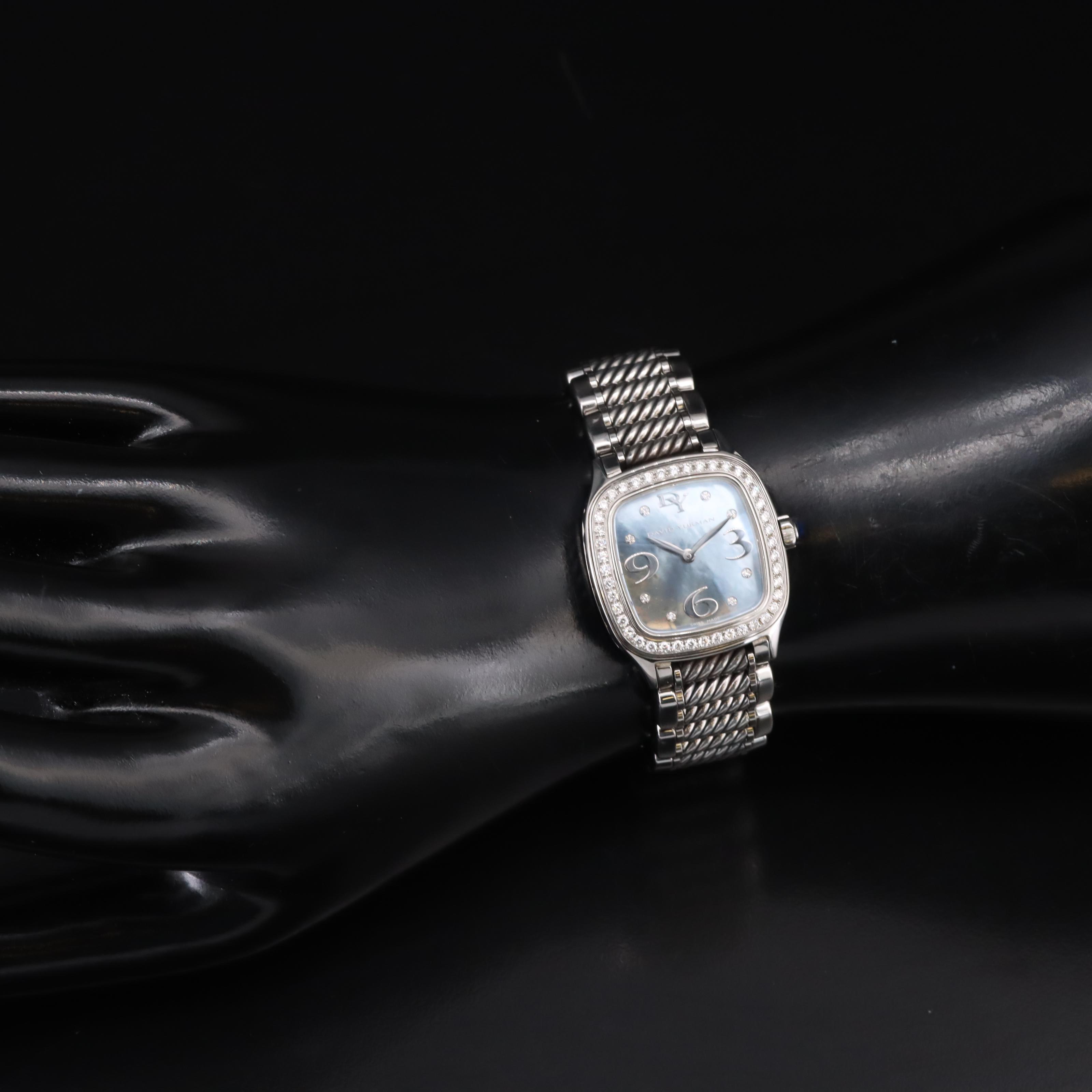 David Yurman Thoroughbred Diamond Dial and Bezel Quartz Wristwatch ...