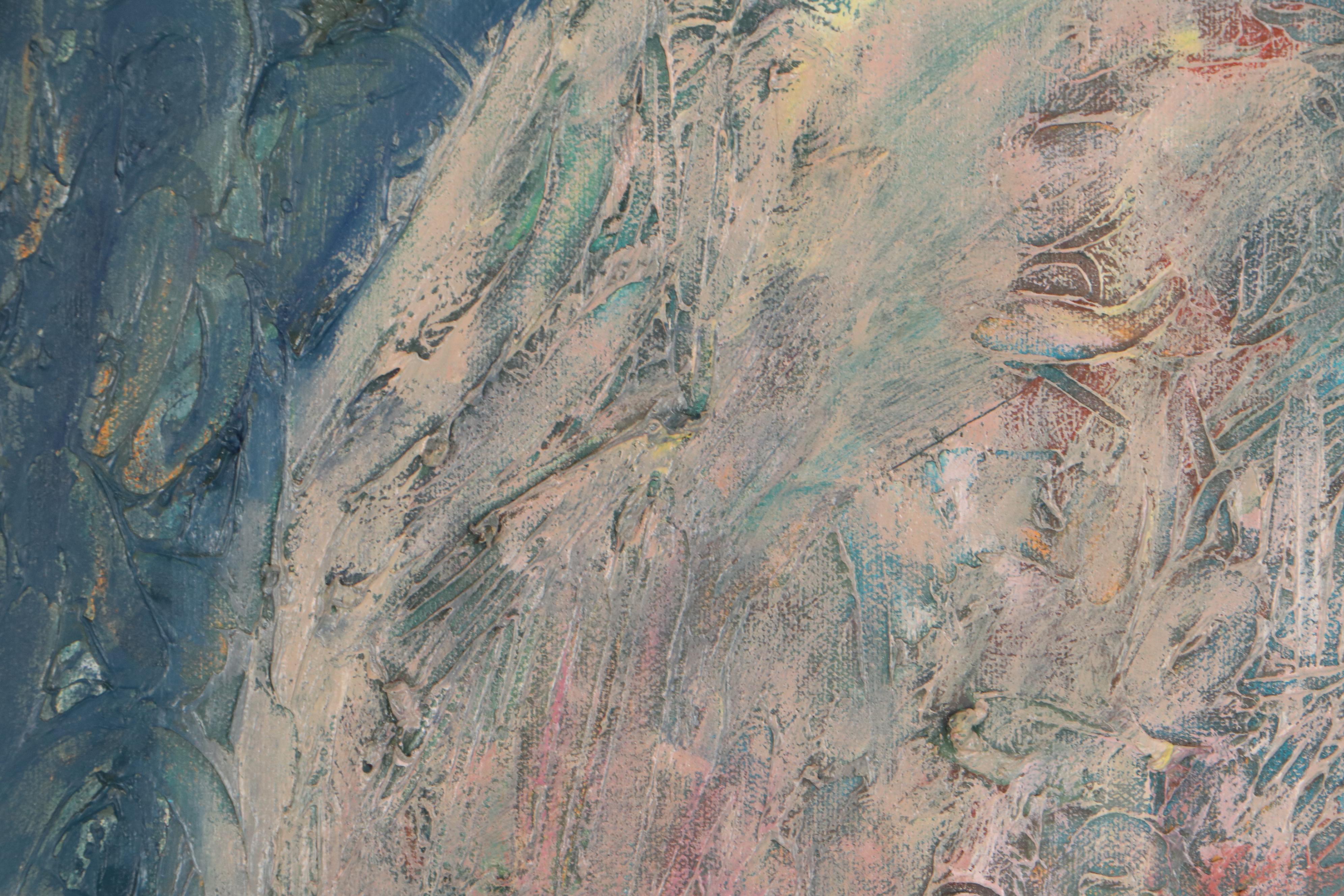 Sarah Roush Abstract Oil Painting, Late 20th Century | EBTH