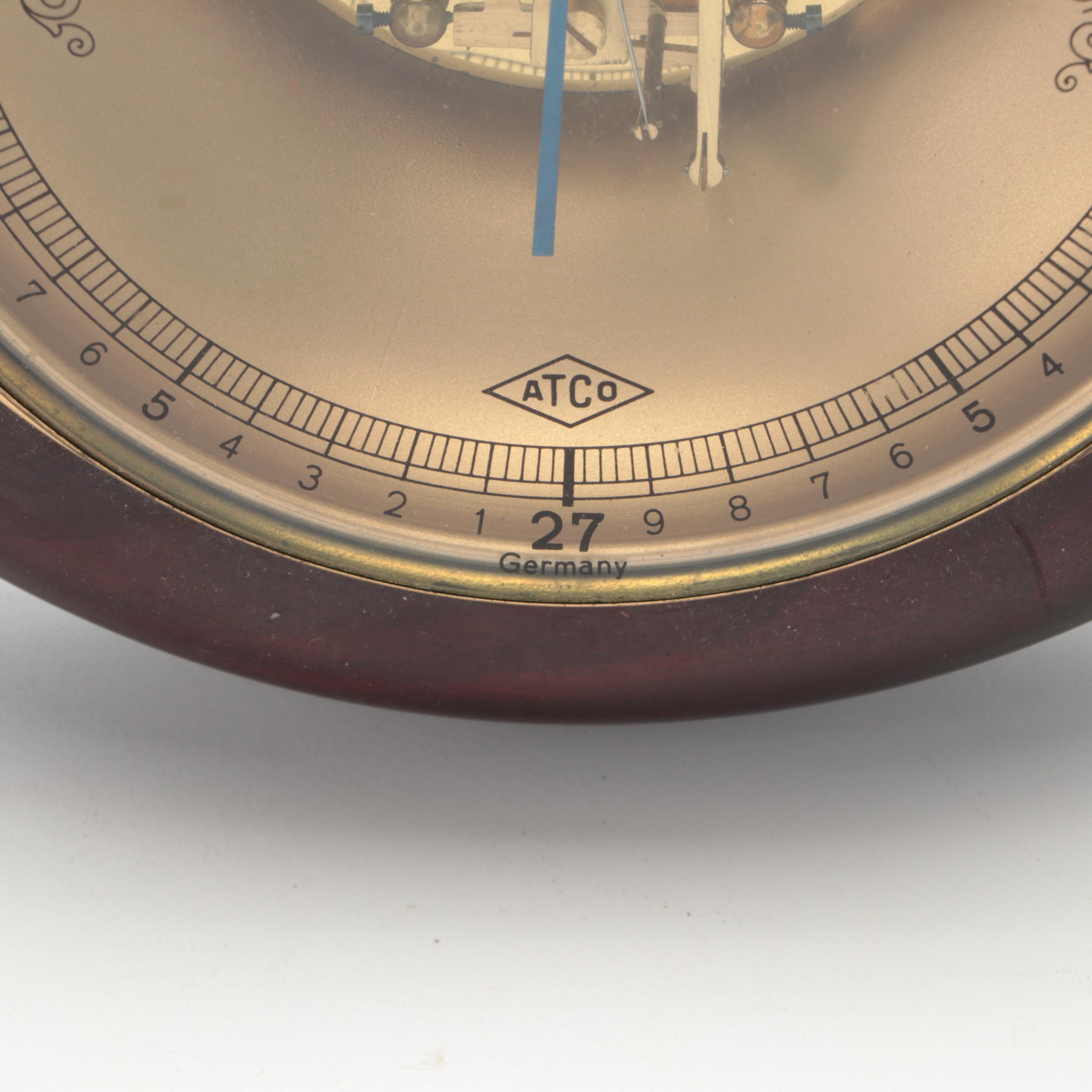 ATCO JG Gischard Mahogany and Brass German Barometer | EBTH
