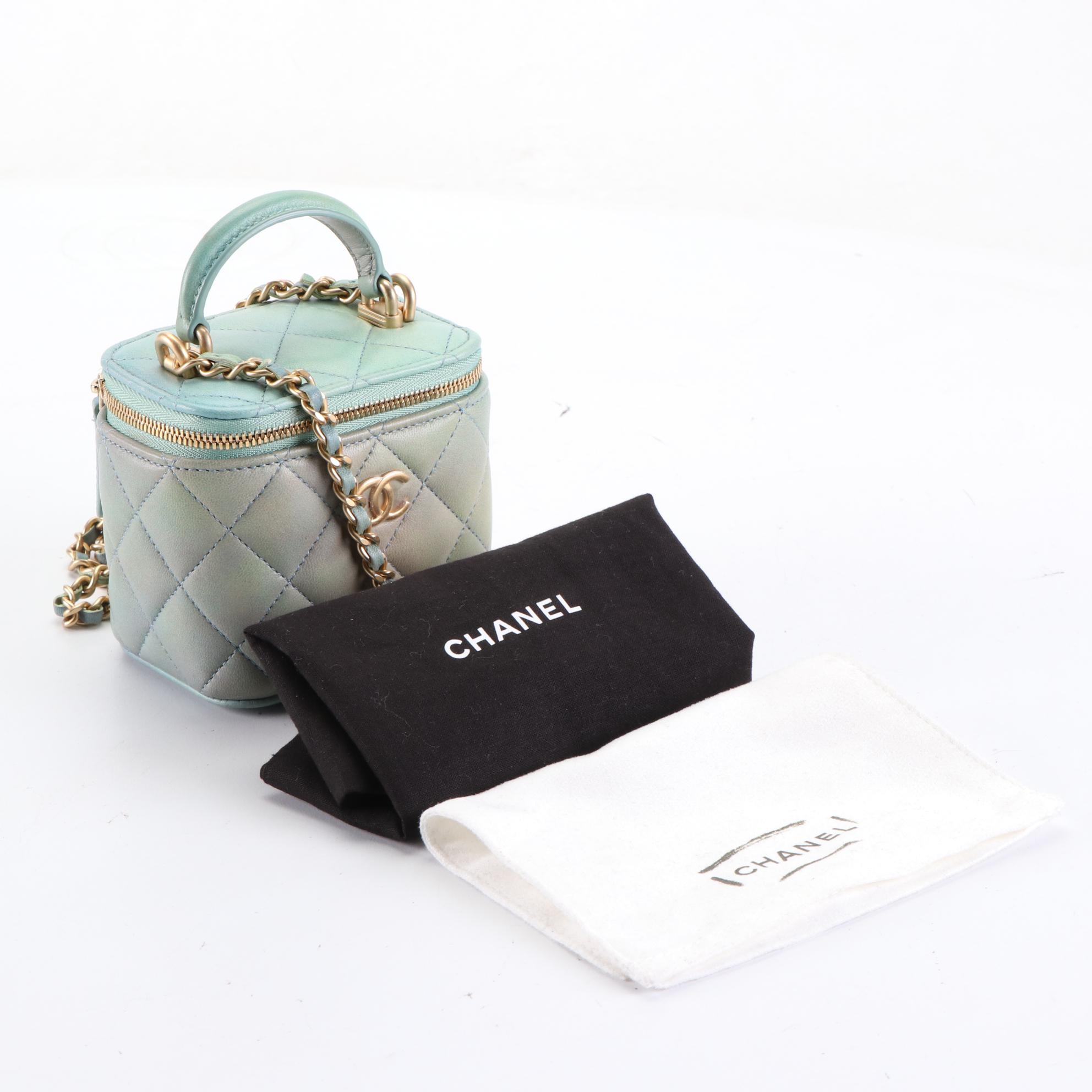 Chanel Mini Vanity Top Handle Bag in Quilted Lambskin Leather | EBTH