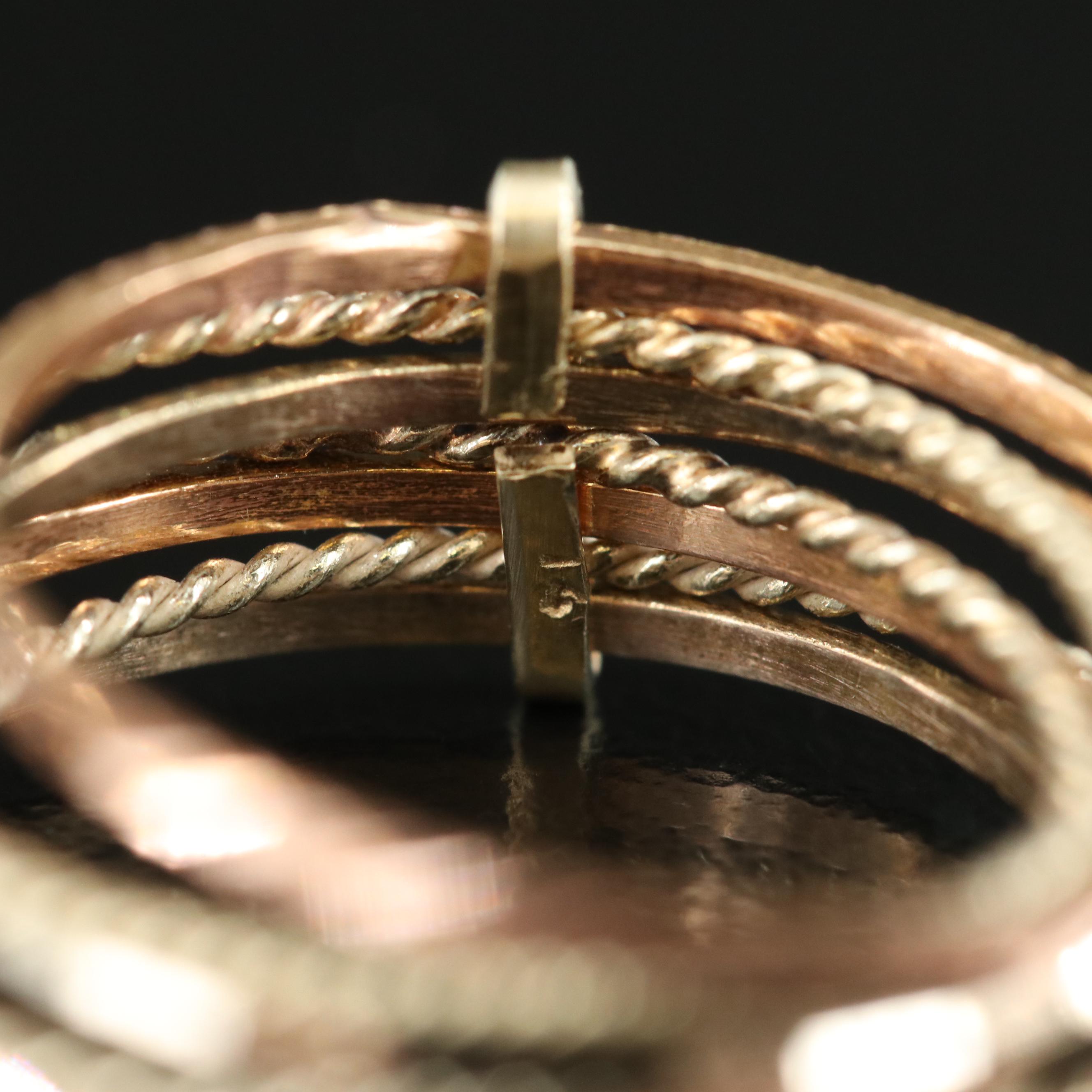 14K Stacking Ring with Connector and Rose Gold | EBTH