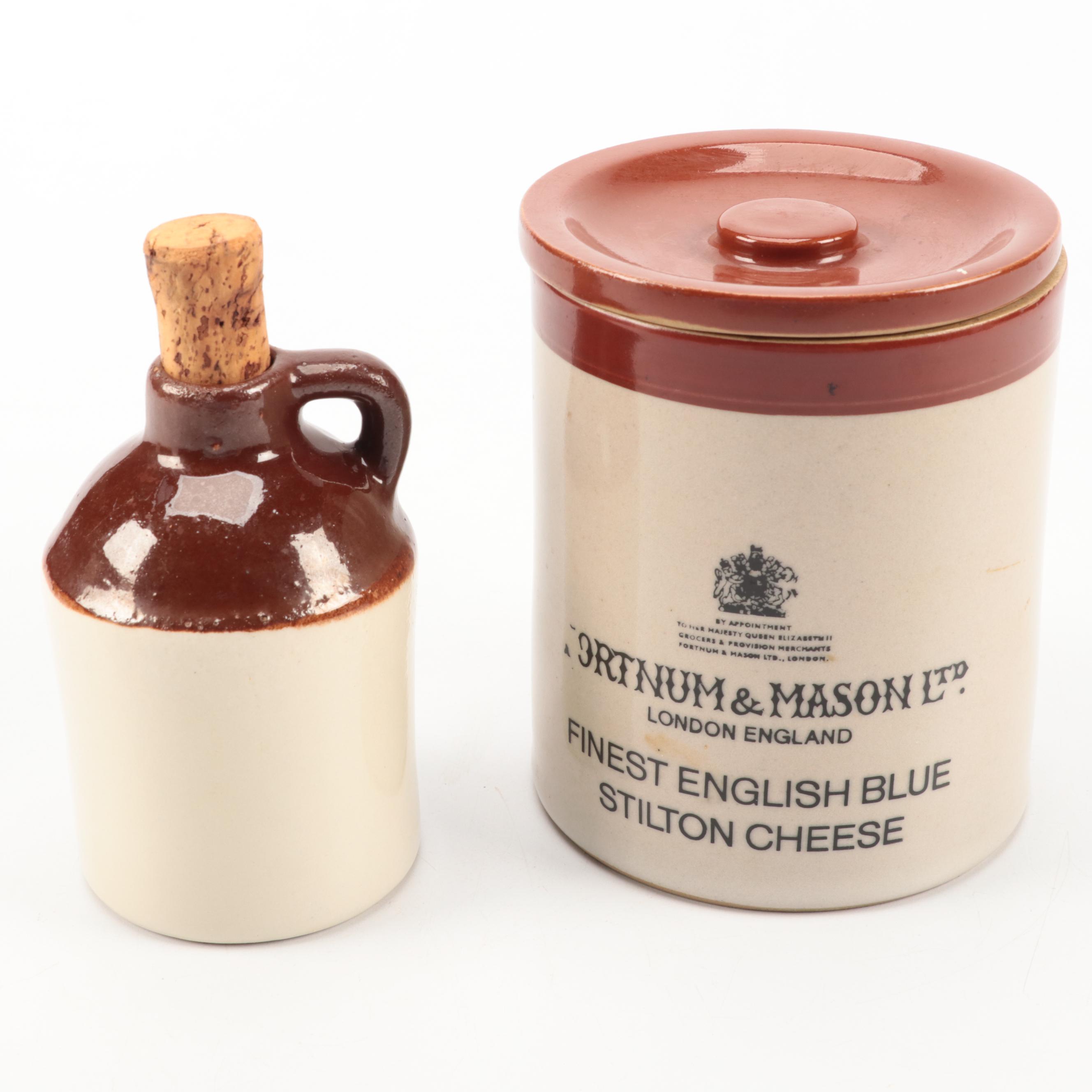 Denby Fortnum & Mason Cheese Crock with Other Advertising Stoneware | EBTH