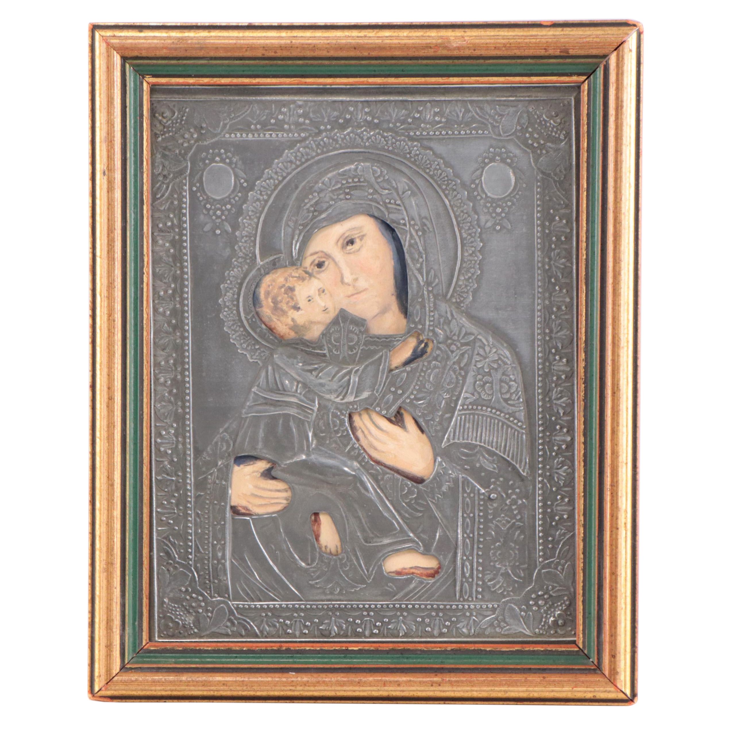 Eastern Orthodox Icon of Madonna and Child | EBTH