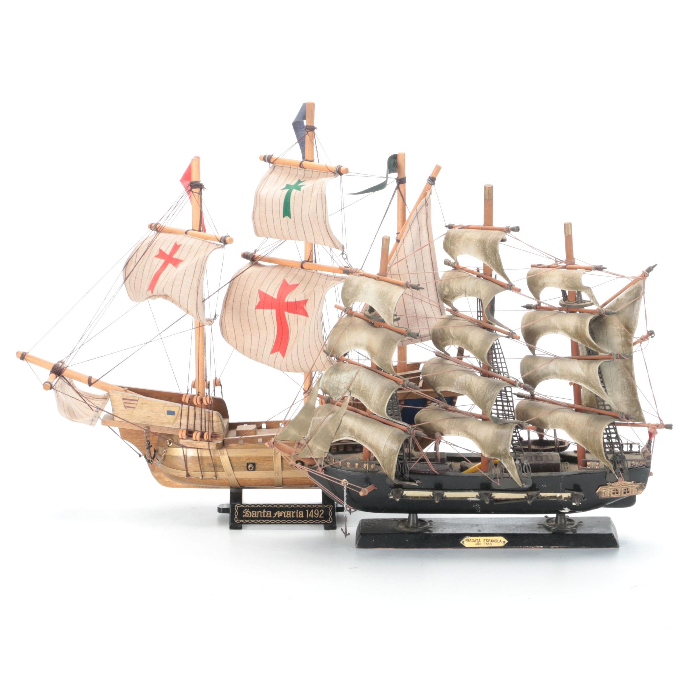 Models of the Santa Maria and Fragata Española | EBTH