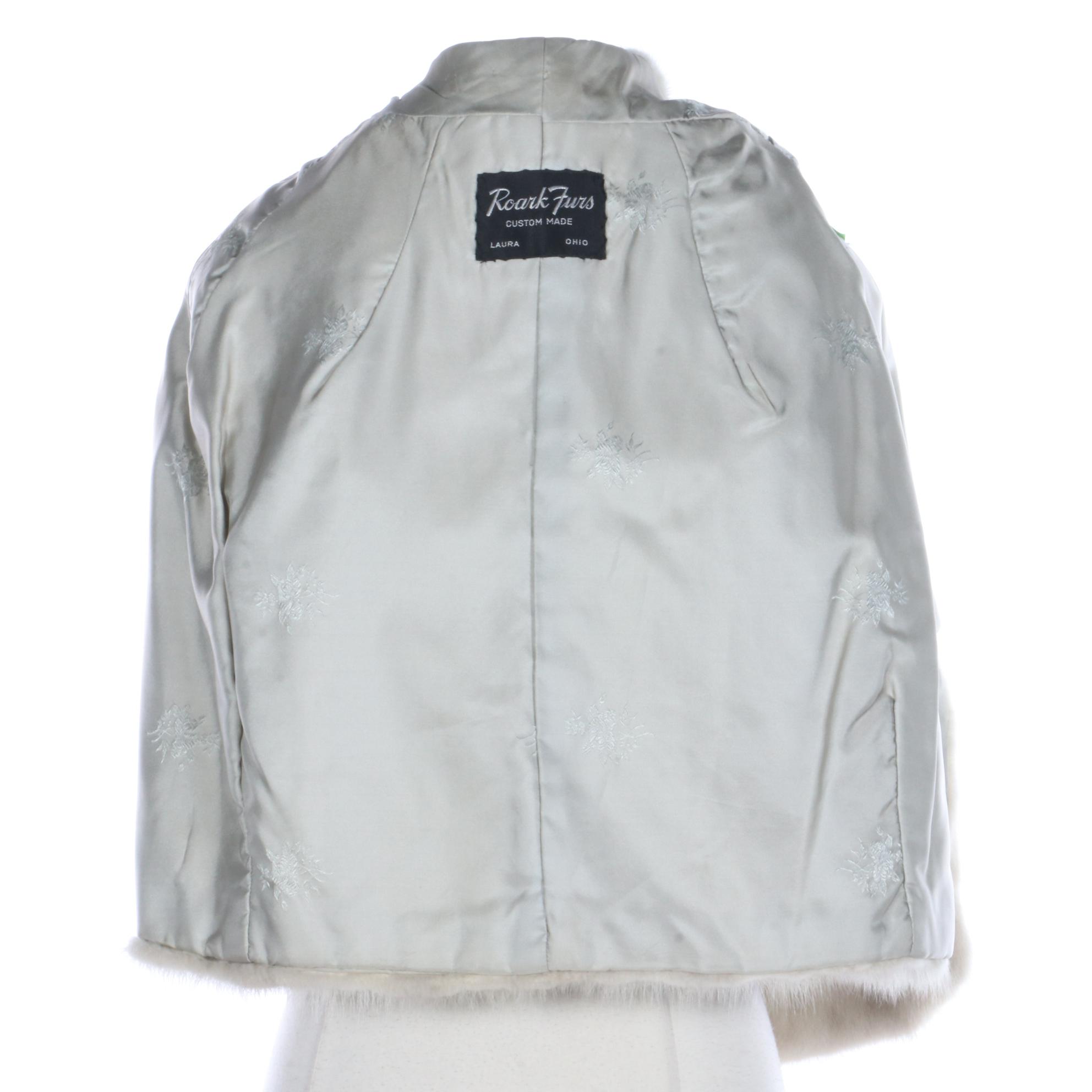 EMBA Azurene Ranched Mink Fur Stole with Shawl Collar from Roark Furs ...